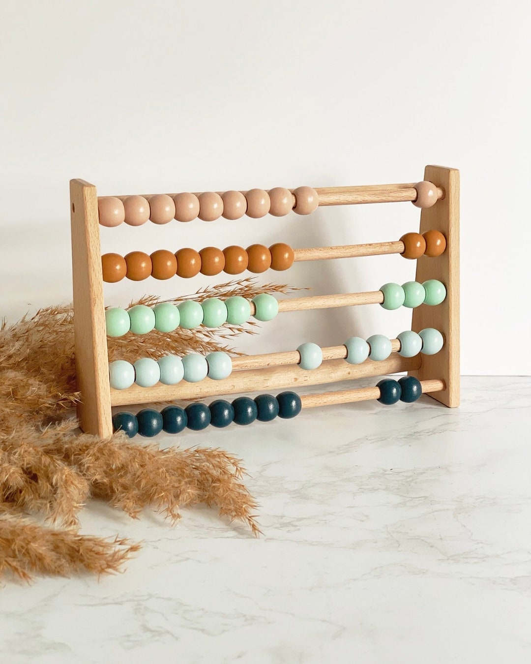 Marco de conteo de ábaco de madera - Etsy España