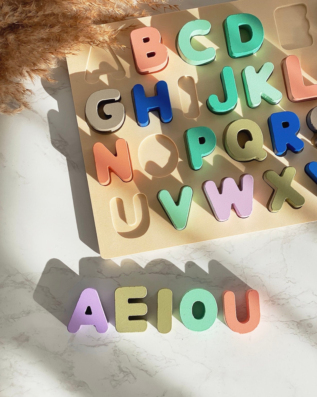 Wooden Alphabet Puzzle - Etsy UK