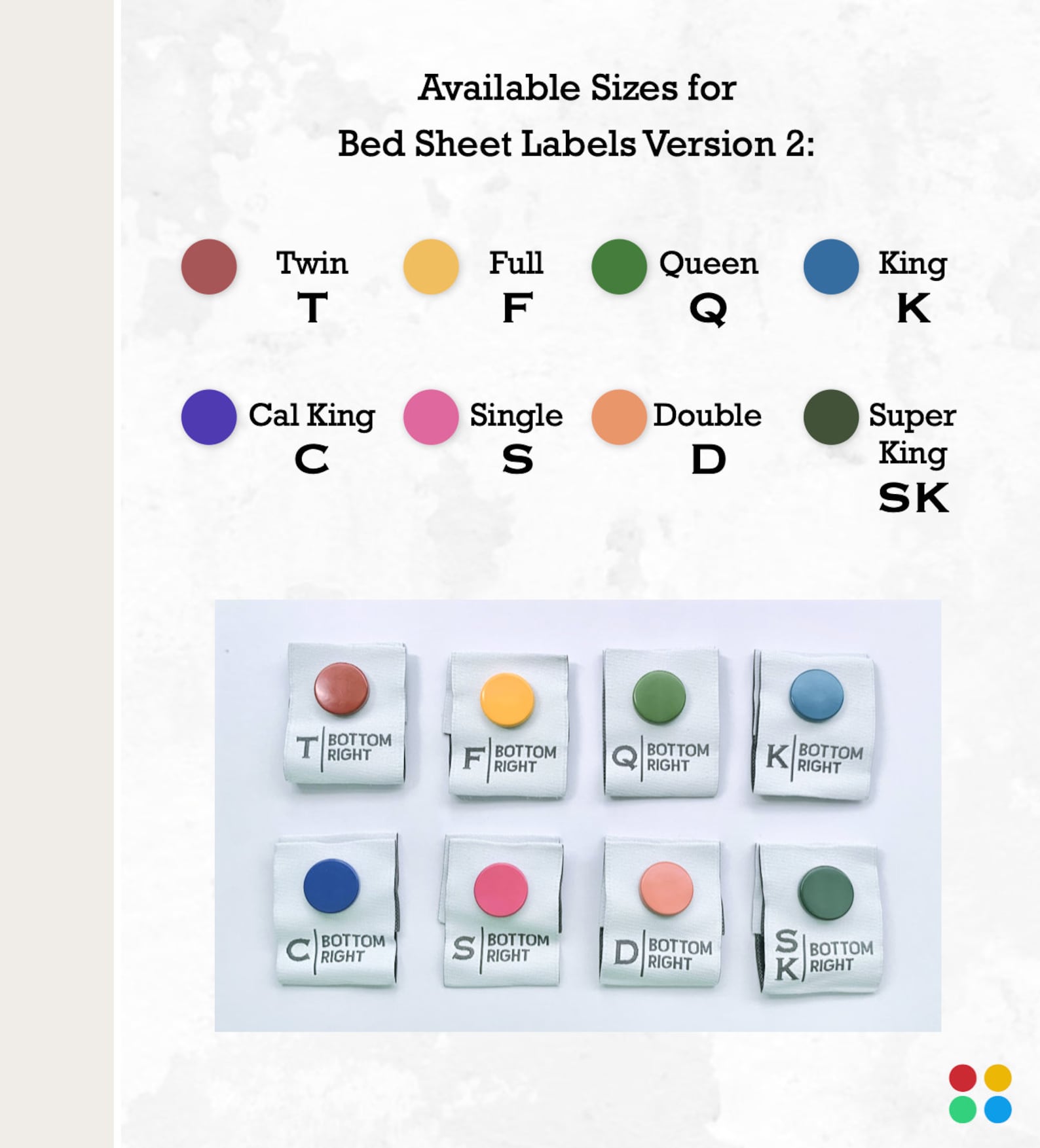Bed Sheet Labels: Easy Bed Making, Laundry Organization - Etsy