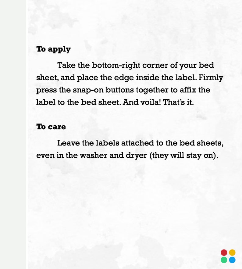 Bed Sheet Labels: Easy Bed Making, Laundry Organization - Etsy UK