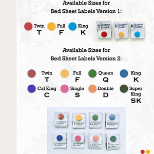 Bed Sheet Size Tags: Laundry Organization Hack - Etsy