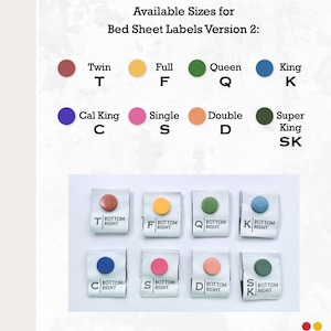 Bed Sheet Labels: Easy Bed Making, Organized Linens Closet - Etsy