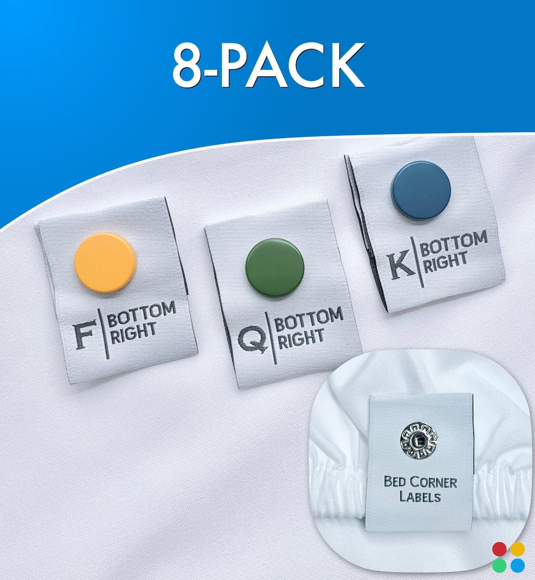 Bed Sheet Labels: Woven Snap-on Organizer Tags - Etsy
