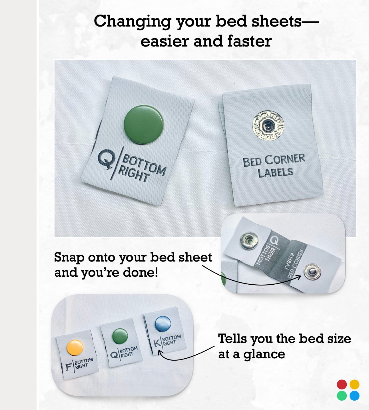 Bed Sheet Labels: Easy Bed Making, Laundry Organization - Etsy UK