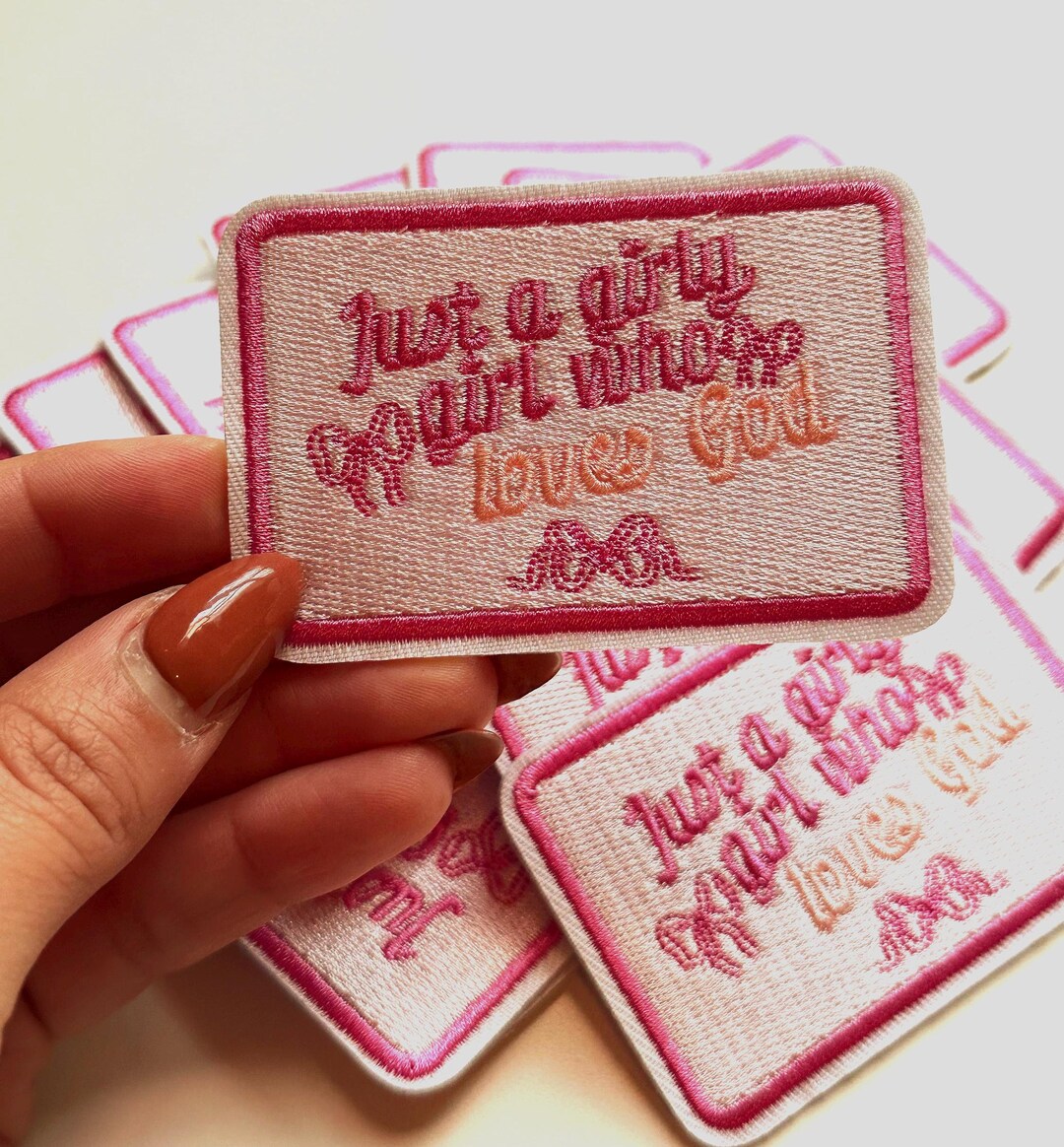 Squared “just a Girly Who Loves God” Iron-on Patch - 3 in / Trucker ...