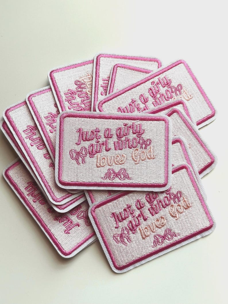 Squared “just a Girly Who Loves God” Iron-on Patch - 3 in / Trucker ...