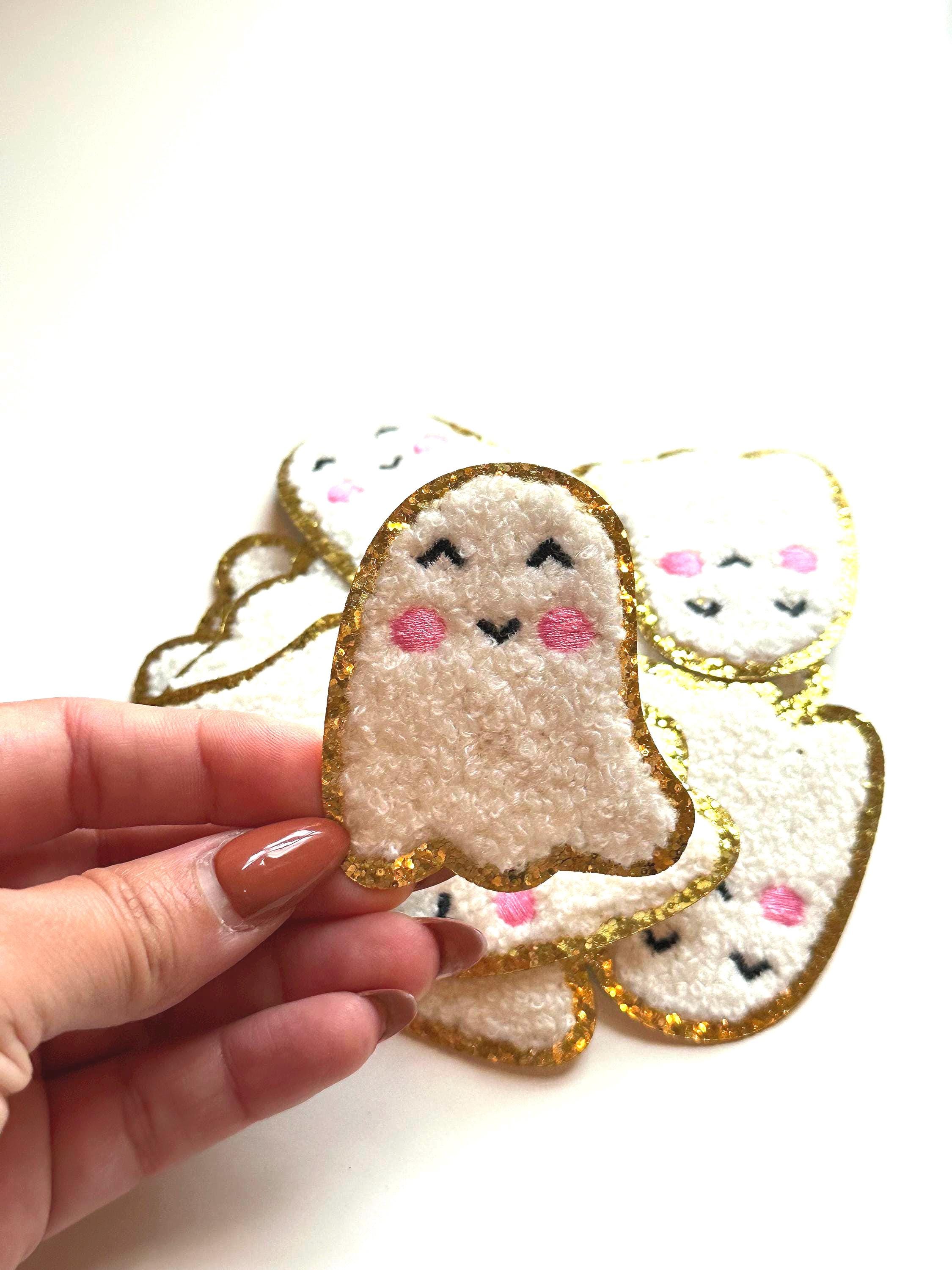 Cute Ghost Iron-on Chenille Patch - 2.5 in / Trucker Hats / Jean Jacket Accessories / Halloween ...