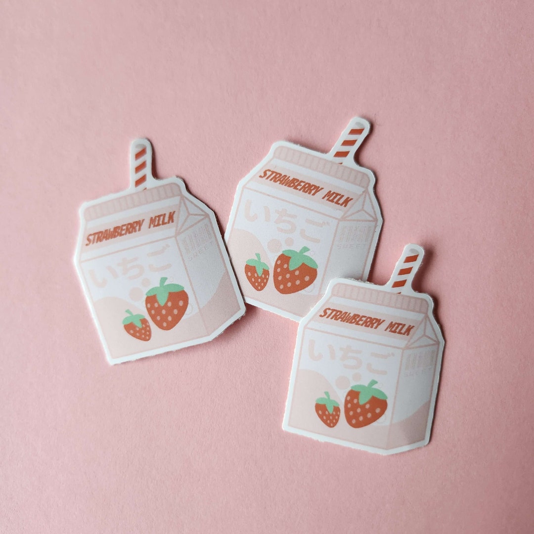 Cute Milk Brick Sticker - Etsy