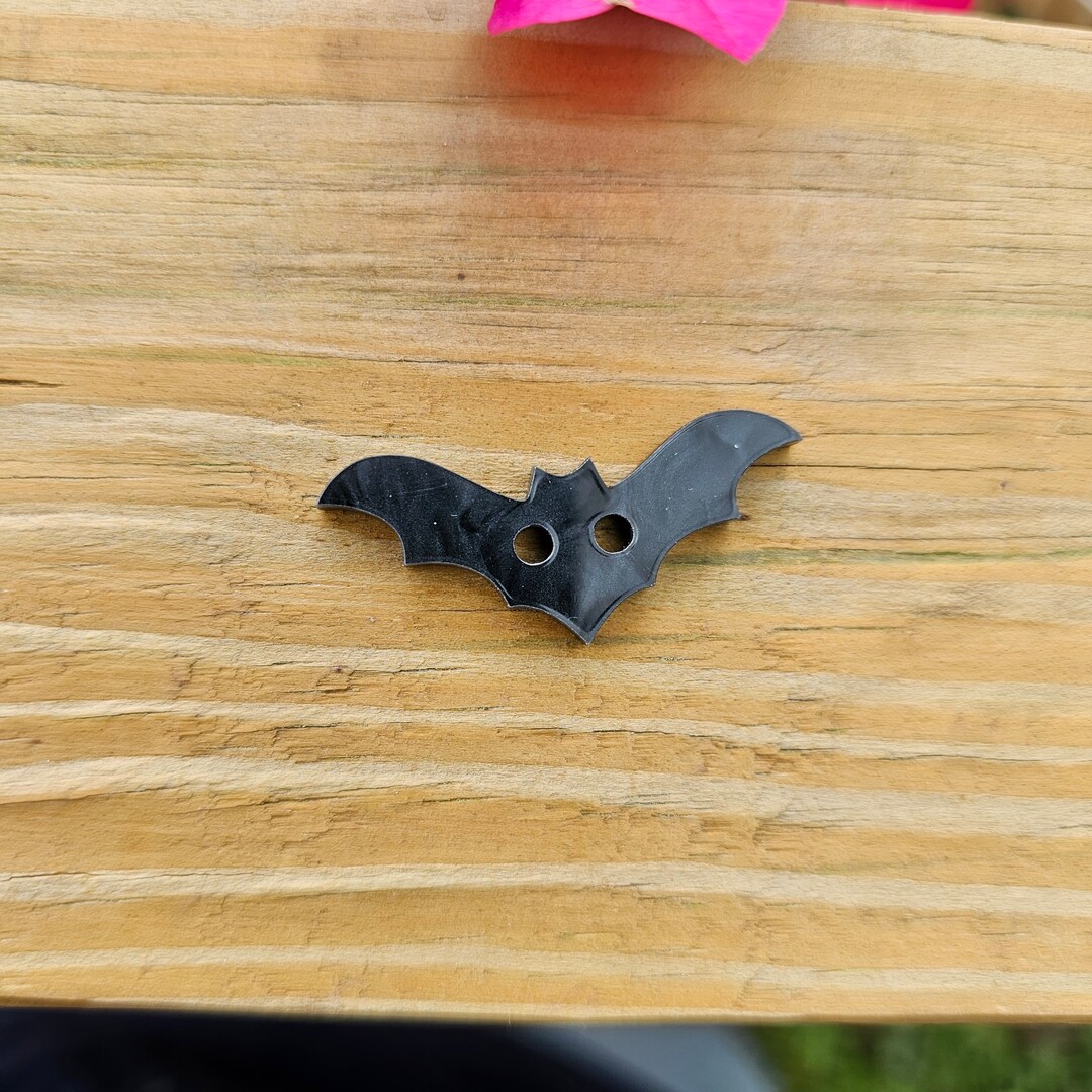 Black Marbled Flying Bat Button, Handmade Charm for Sewing Knitting ...