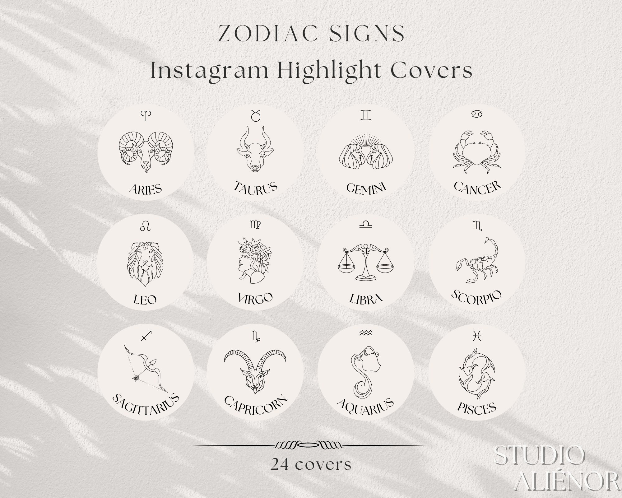 Instagram zodiac symbols - Zodiacstock.com