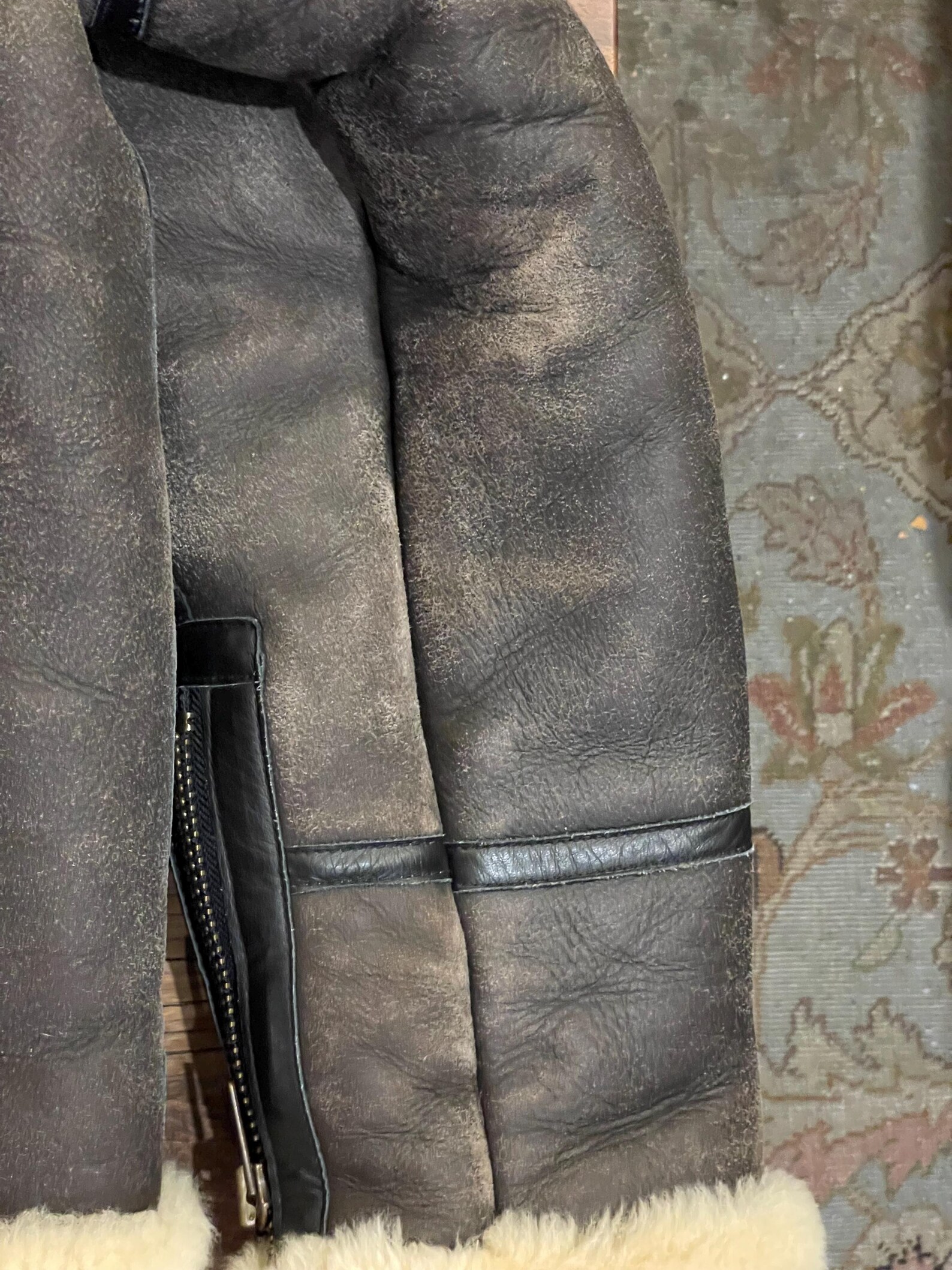 The Olde Hide House Leather Shearling Bomber Jacket Irving - Etsy Canada