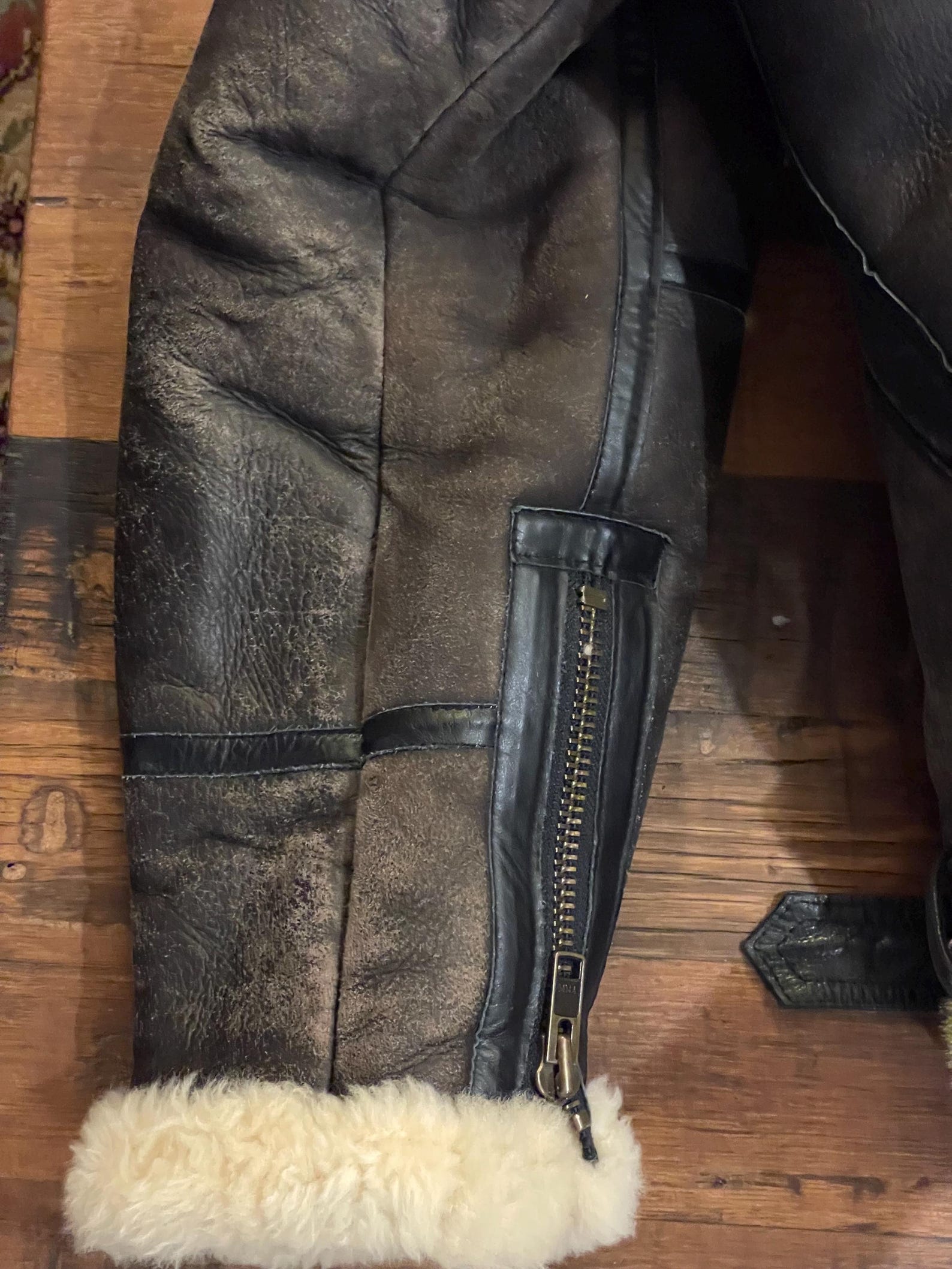 The Olde Hide House Leather Shearling Bomber Jacket Irving - Etsy Canada