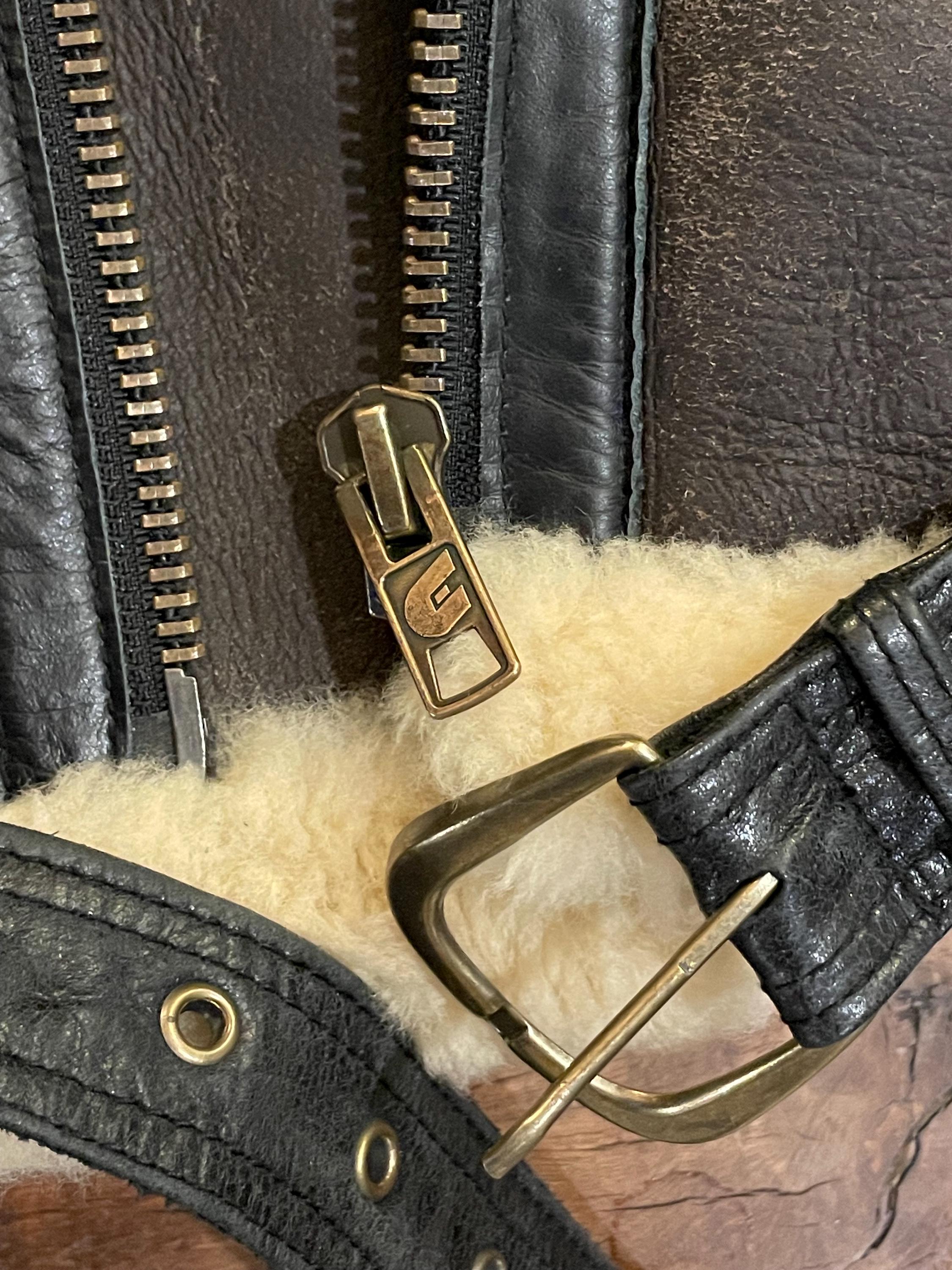 The Olde Hide House Leather Shearling Bomber Jacket Irving - Etsy Canada