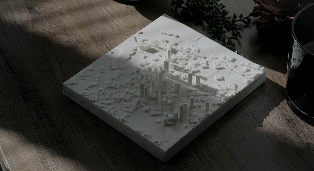 Dallas Texas | 3D Printed Map, 8 Inches - Etsy