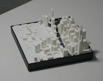 Chicago Shadow Box 3D Downtown Skyline Artwork River Boat Architecture ...