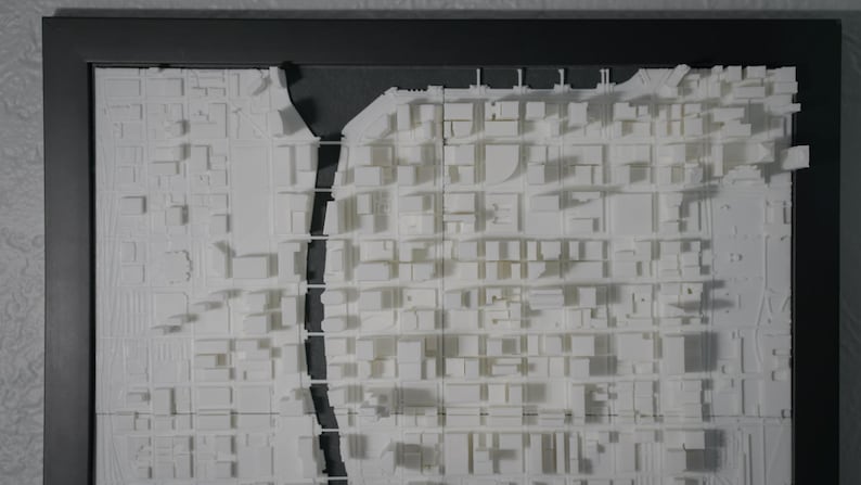 Chicago IL 3D City Wall Art 3D City Map 3D Buildings - Etsy