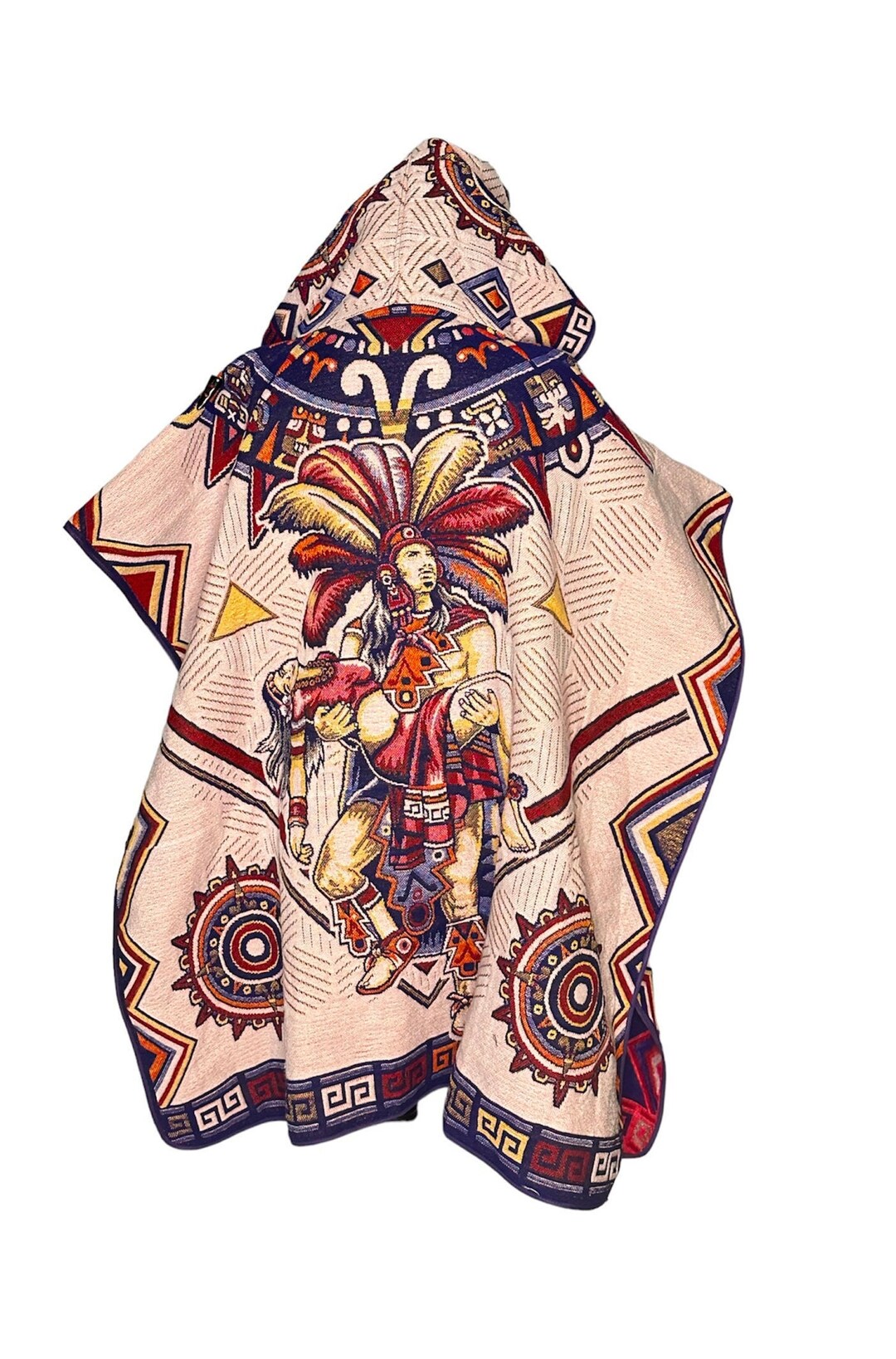 Gaban Azteca Amor Eterno Aztec Poncho Eternal Love - Etsy