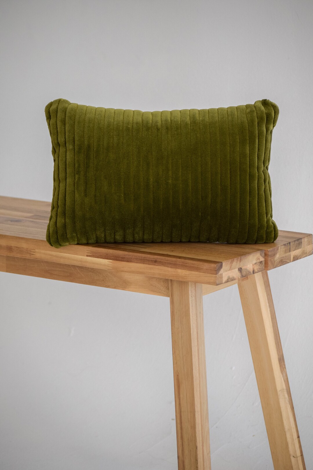 Wide Corduroy in Oleander | Knife Edge Lumbar Throw Pillows - Etsy