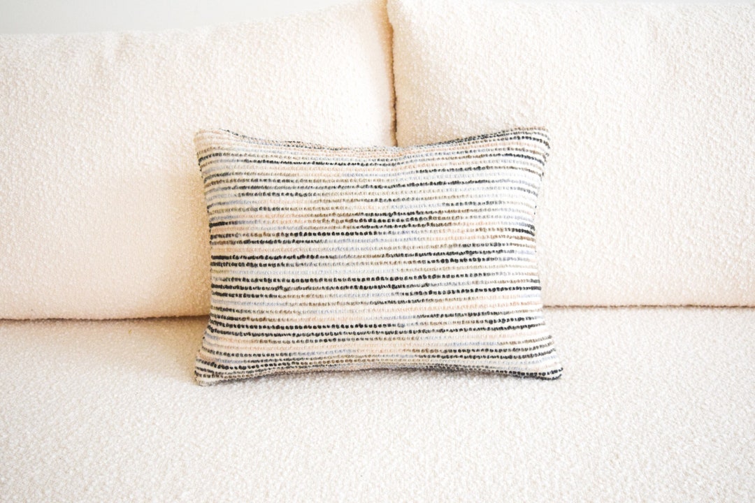 Color Field Lumbar Pillow in Winter Wheat | Knife Edge Pillows - Etsy