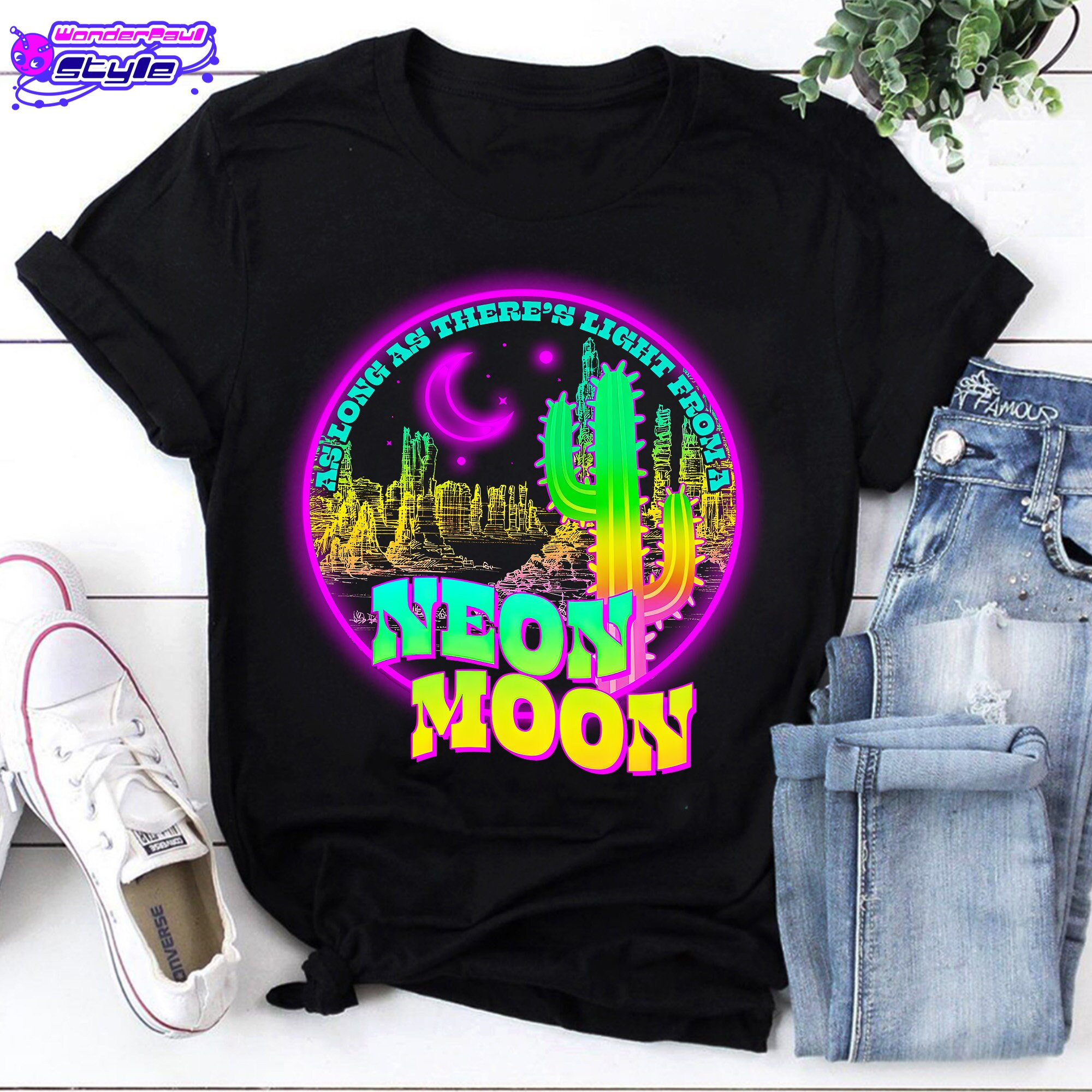 As Long as There's Light From A Neon Moon T-shirt, Neon Moon Vintage T ...