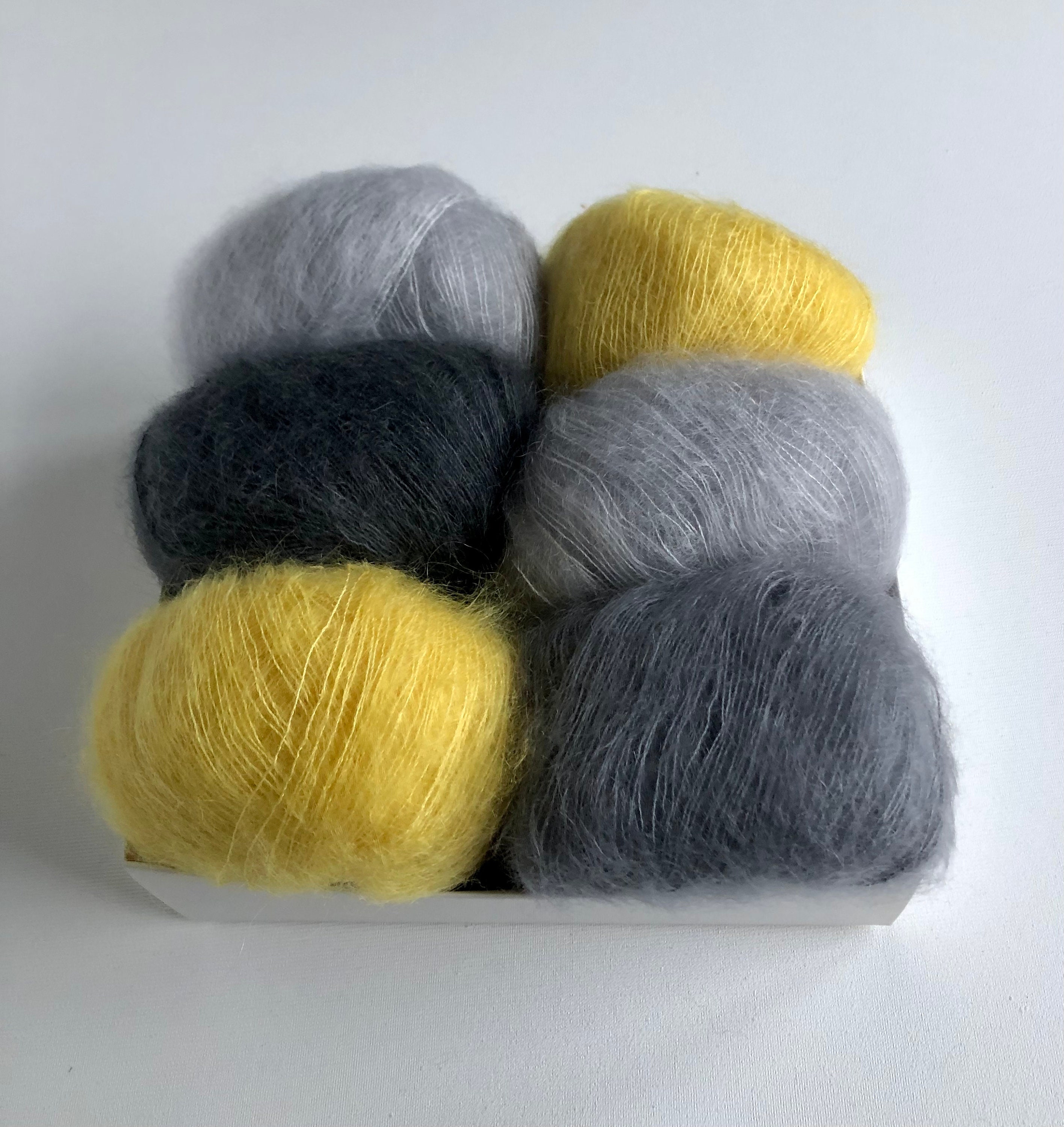 Mohair Silk Yarn, Luxury Thin Mohair, Yellow Mohair, Wool Yarn, Kid ...