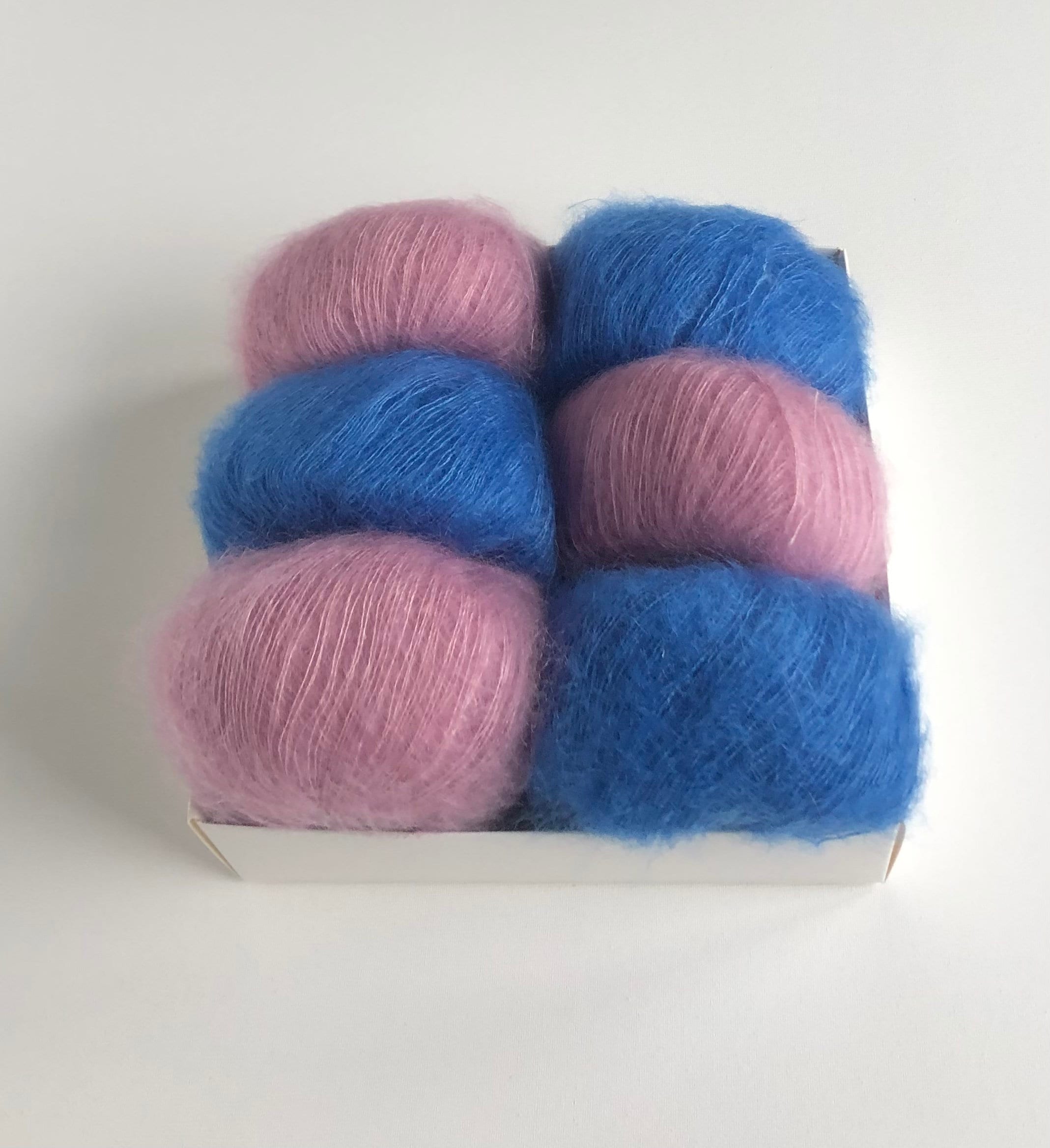 Blue Mohair Silk Yarn, Cobalt Blue Mohair, Kid Silk Lace Yarn, Pro Lana Kid Seta, Luxury Thin ...