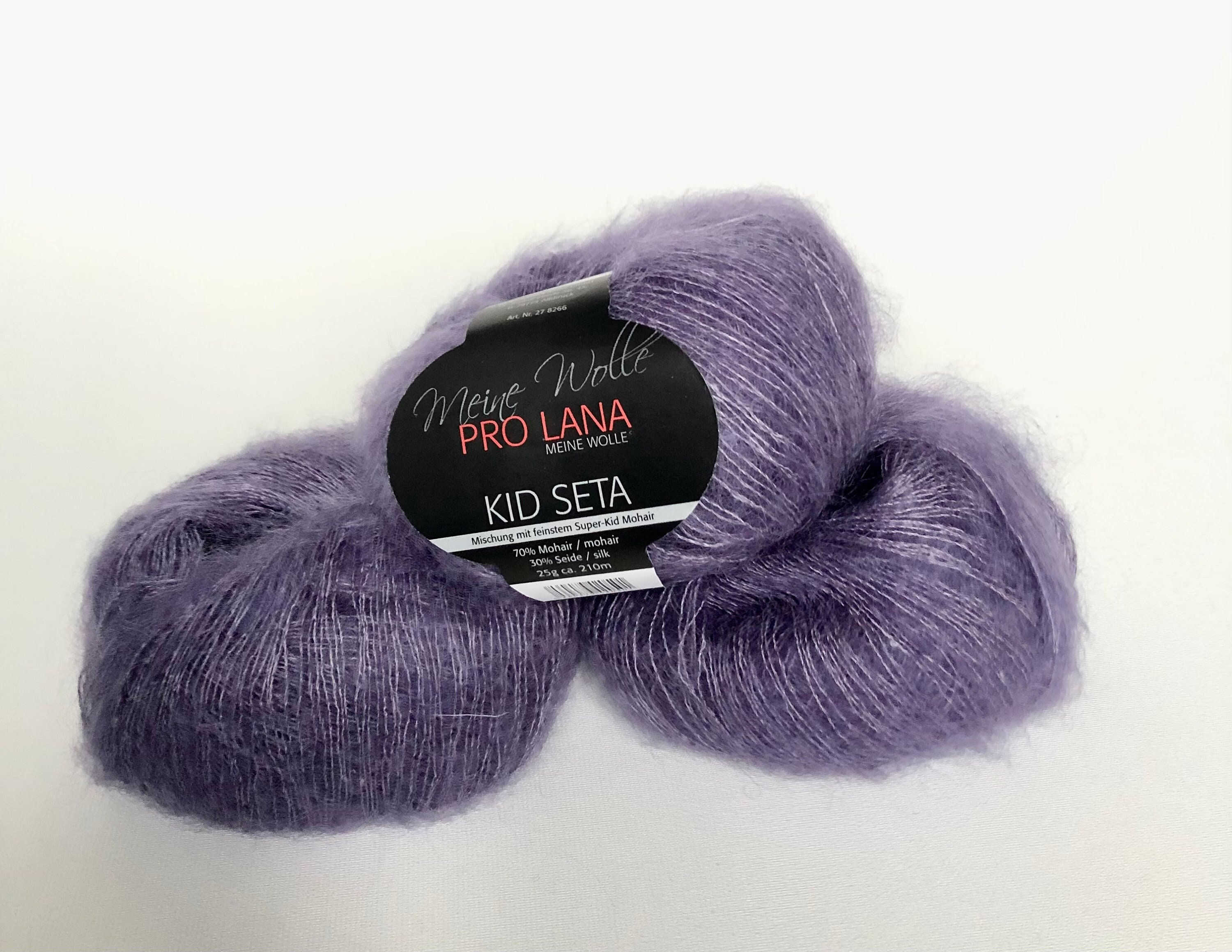 Mohair Yarn, Kid Mohair, Pro Lana Kid Seta, Mohair Silk Yarn, Violet ...