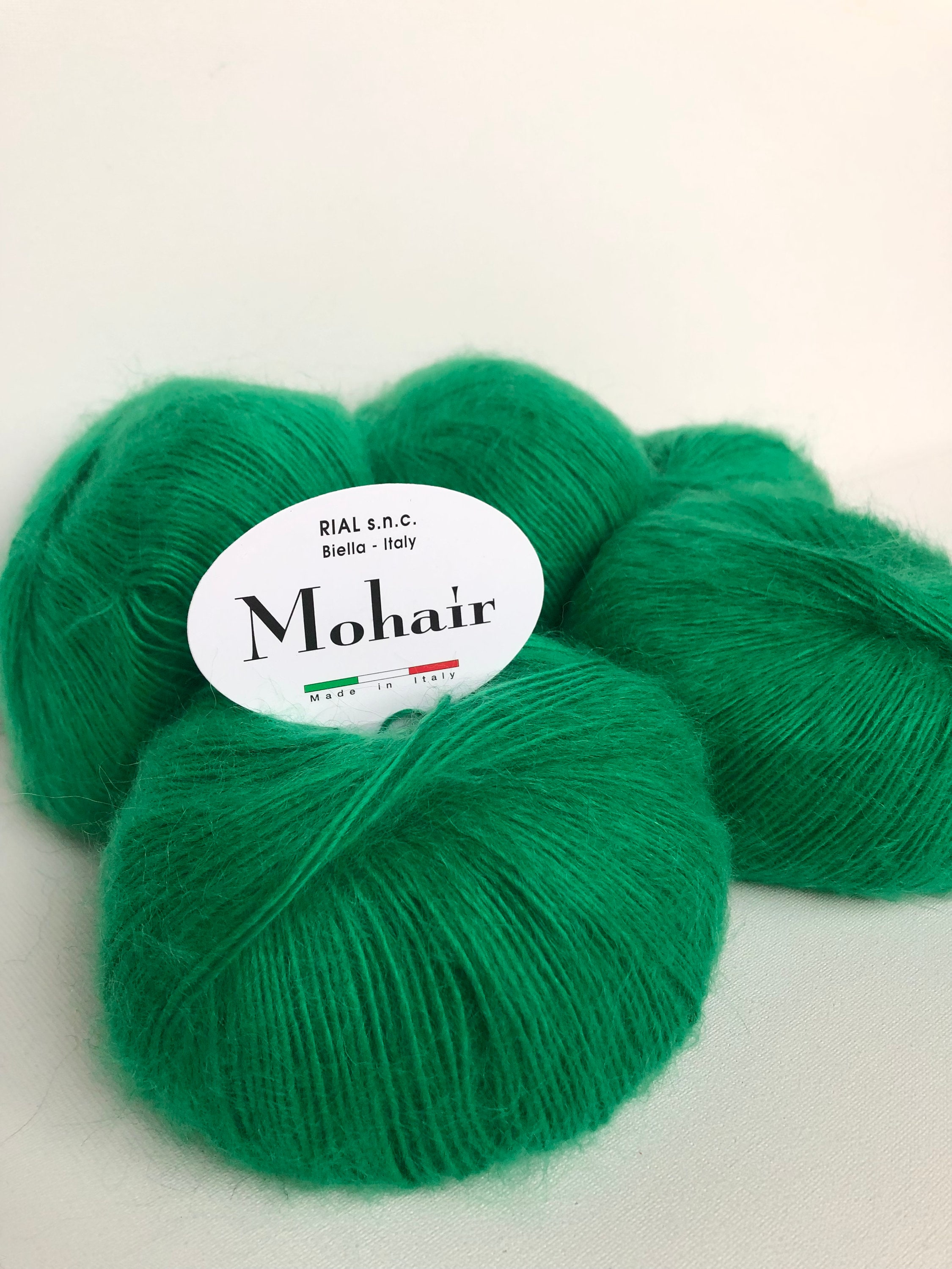 Emerald Green Yarn, Thick Green Mohair, Green Fluffy Mohair Yarn - Etsy