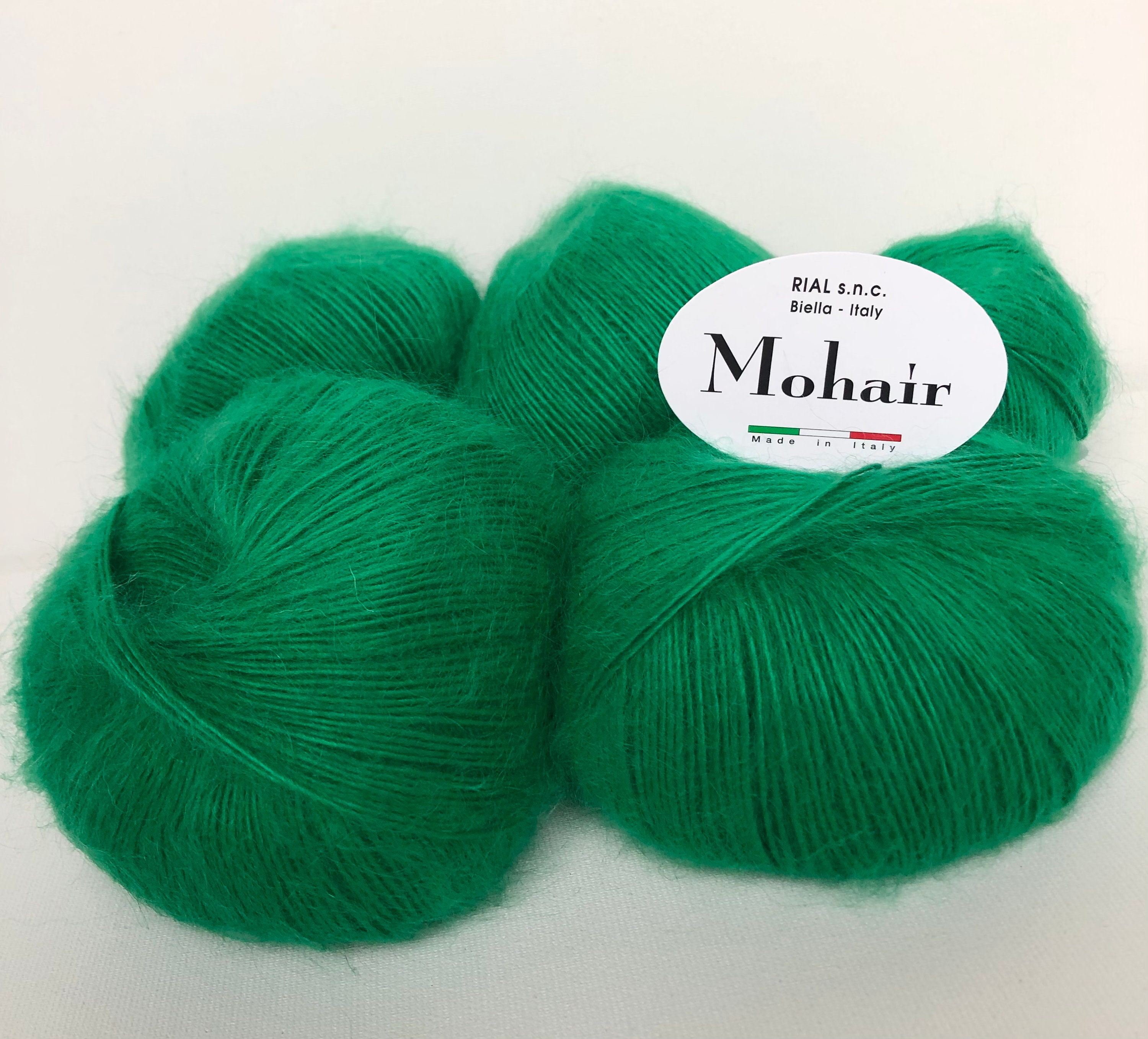 Emerald Green Yarn, Thick Green Mohair, Green Fluffy Mohair Yarn - Etsy