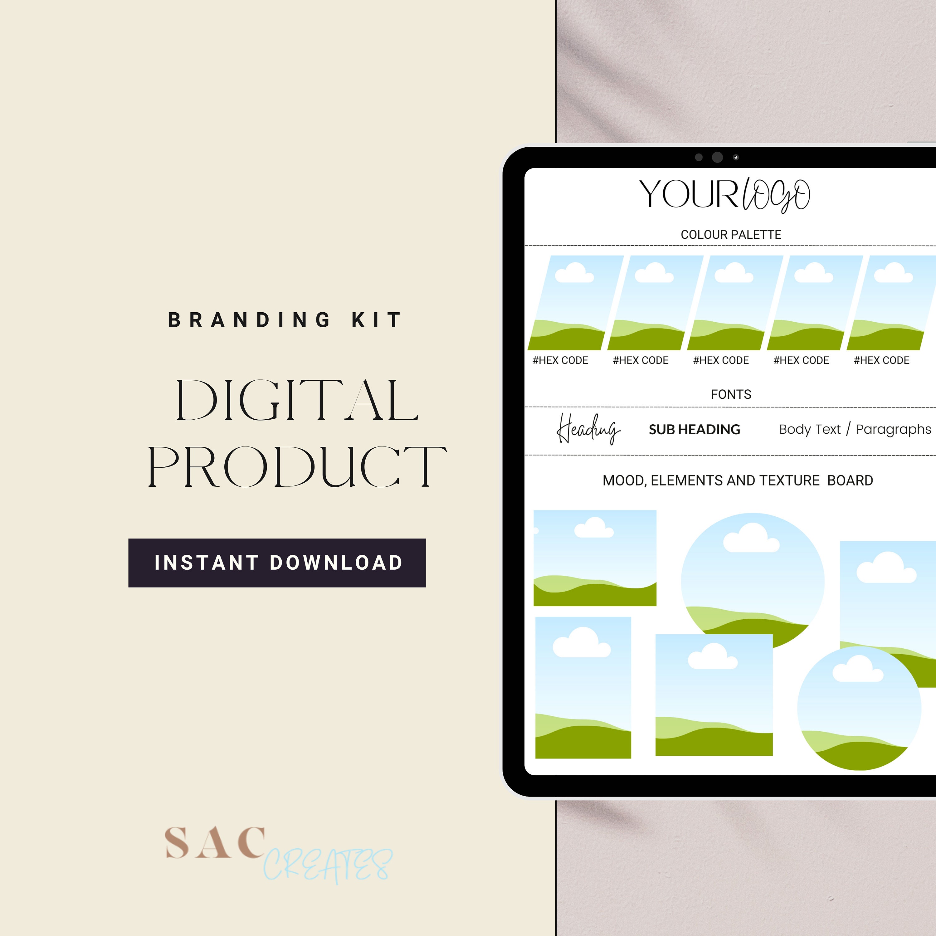 Branding Kit Editable Canva Template, Business Owner Entrepreneur Mood ...