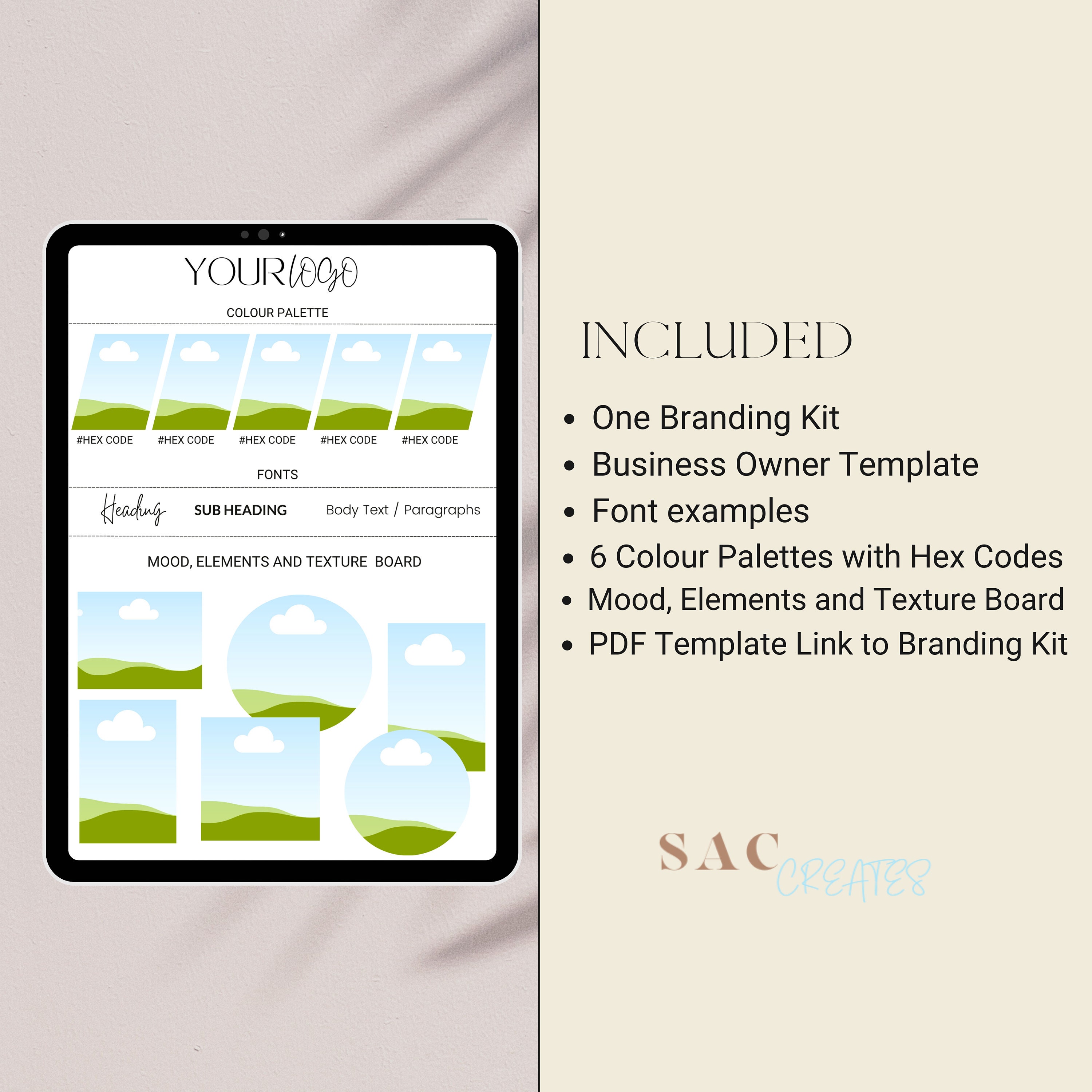 Branding Kit Editable Canva Template, Business Owner Entrepreneur Mood ...