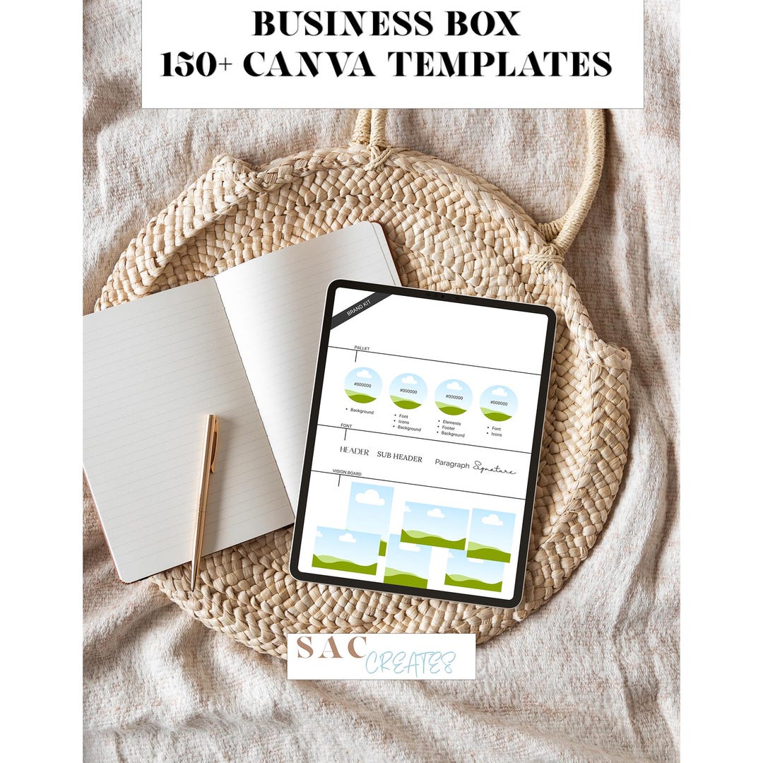 150+ Editable Canva Templates, Business Owner Entrepreneurs Box Bundle ...