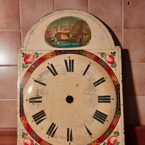 Wooden Painted Grandfather Clock Face/dial Circa 1800s - Etsy
