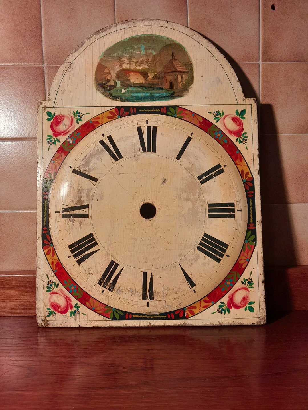 Wooden Painted Grandfather Clock Face/dial Circa 1800s - Etsy