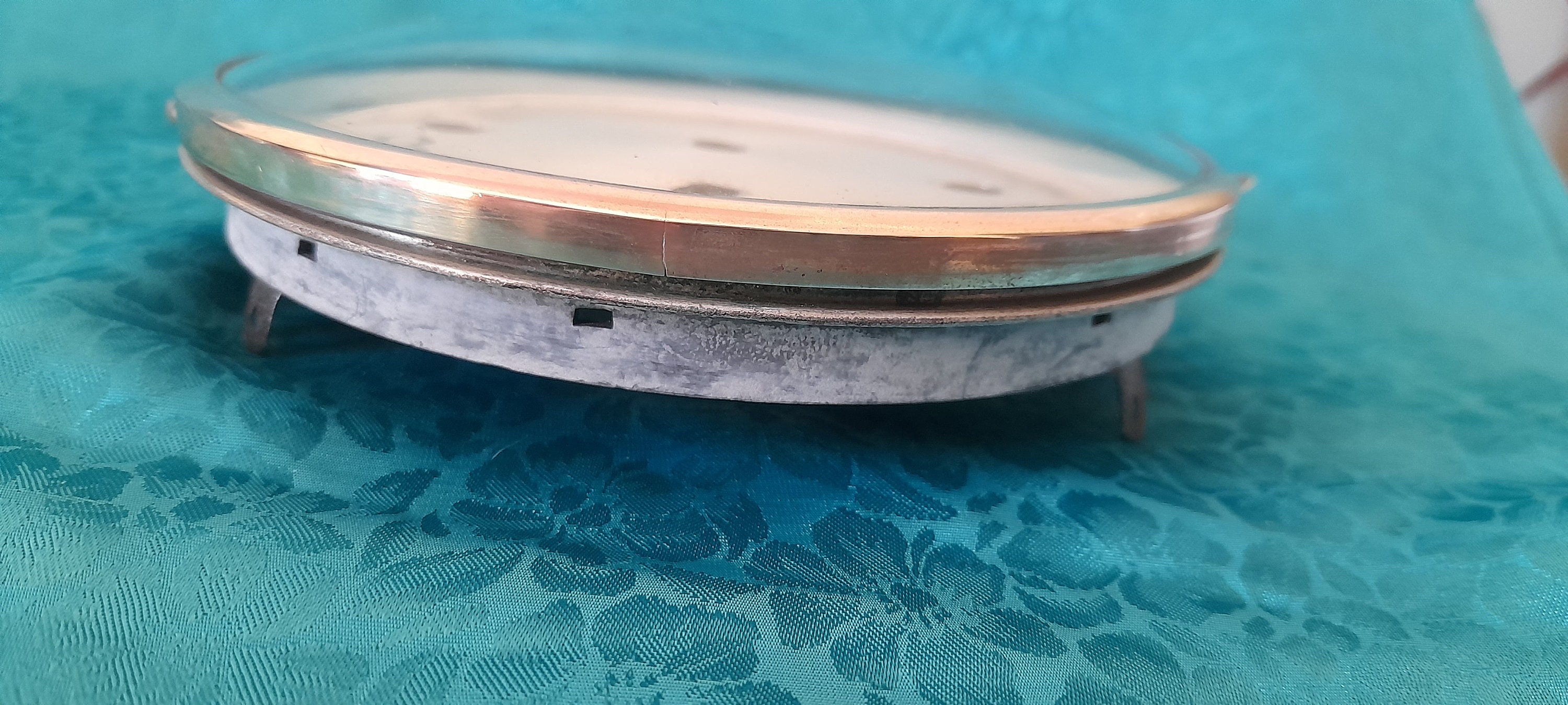 Metal Clock Face, With Glass Front, Hinged. Chrome/brass C 1800s Clock ...