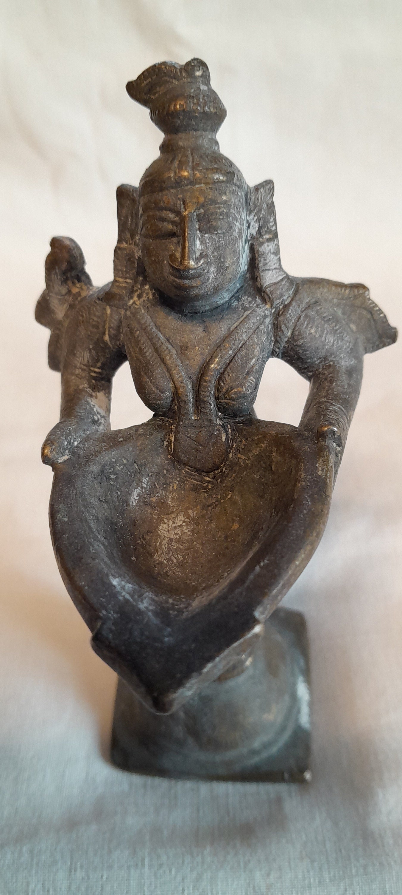 Antique God Vishnu Brass Statue Idol Oil Lamp - Etsy