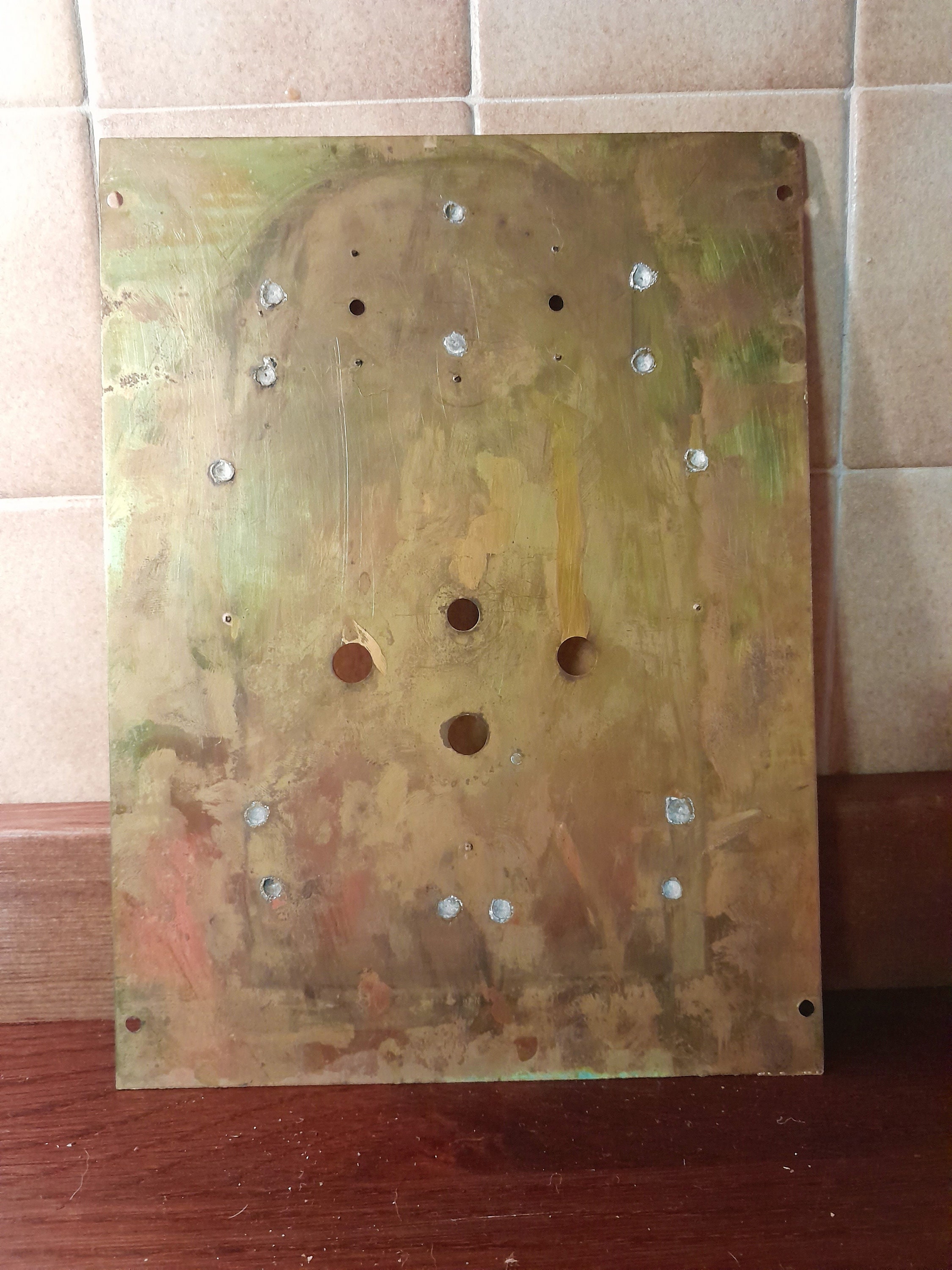 Ornate Brass Clock Face and Mount Plate, With 3 Dials for Time, Chime ...