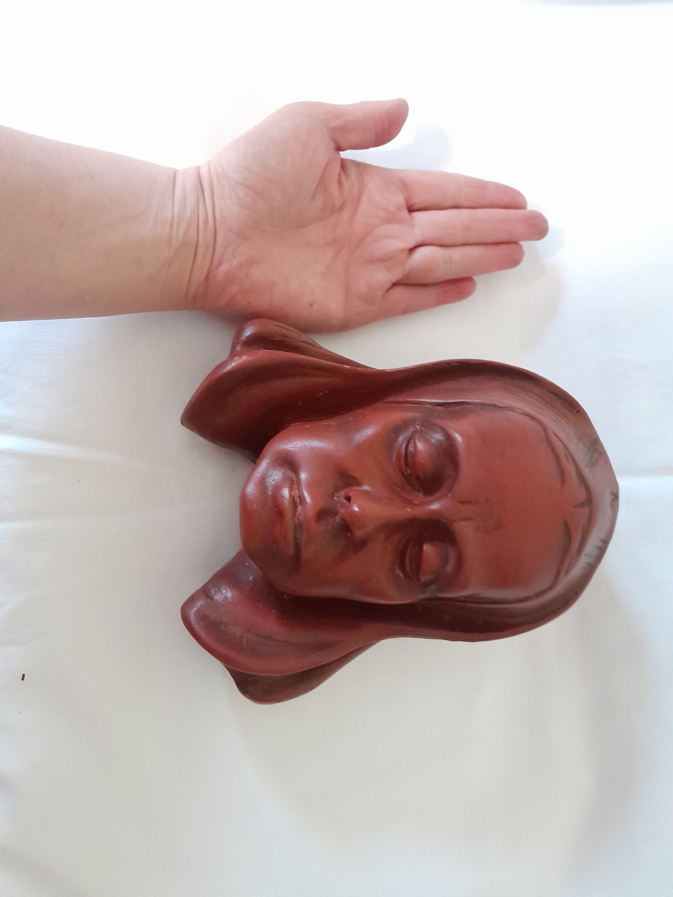 Terracotta, Clay Head, Death Mask, Wall Hanging, Wall Art, Victorian ...