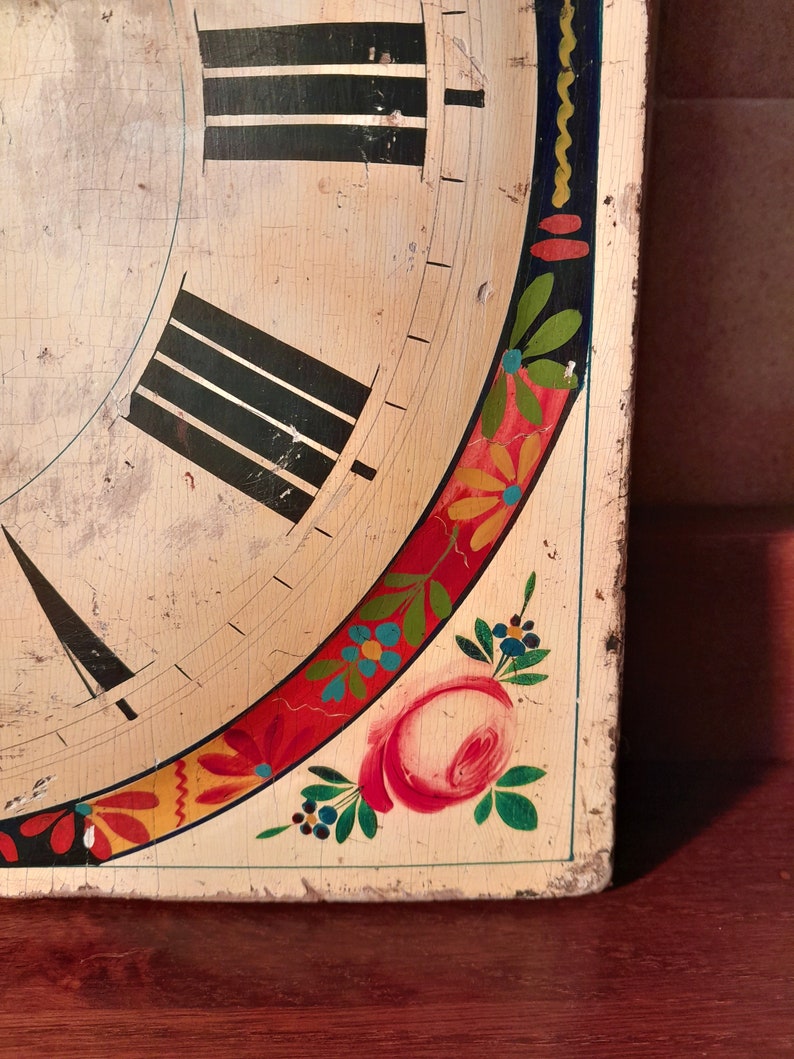 Wooden Painted Grandfather Clock Face/dial Circa 1800s - Etsy