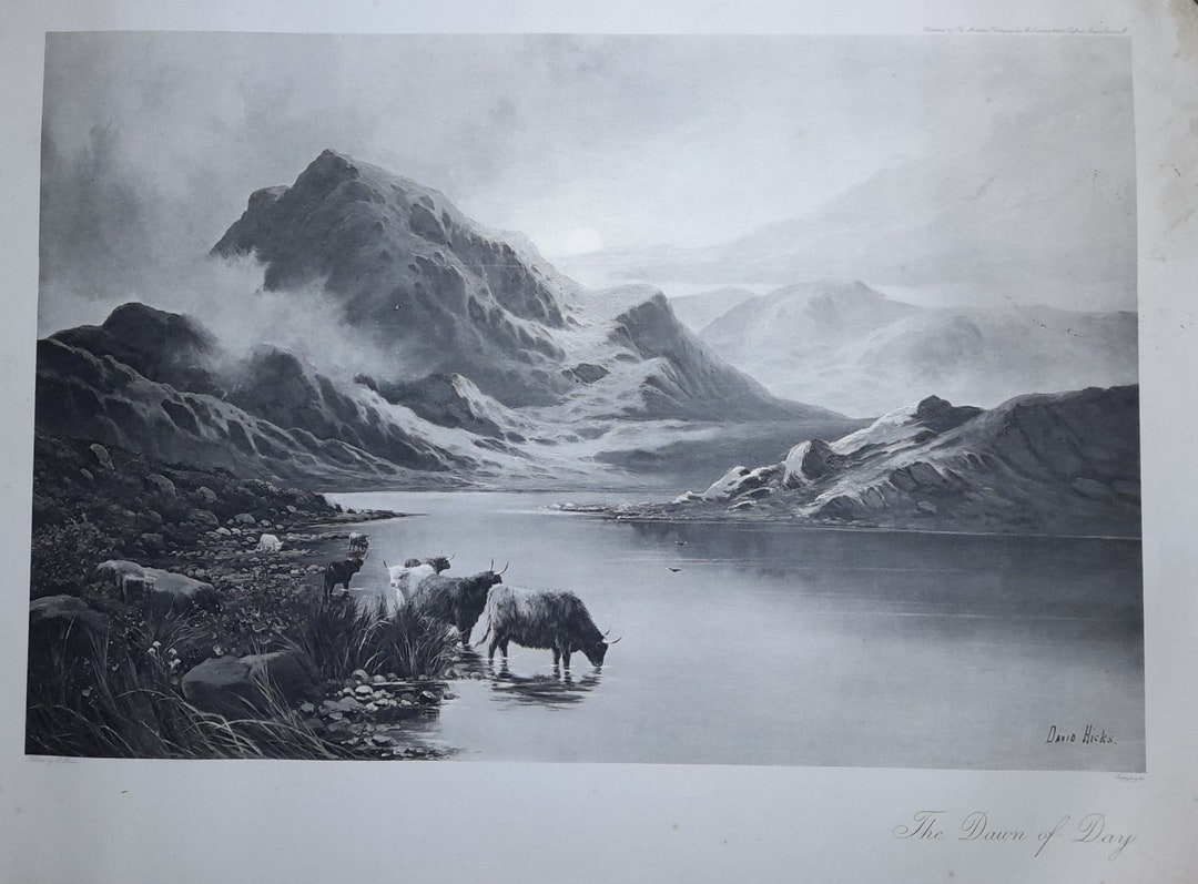 The Dawn of Day Print of Painting by David Hicks Circa 1901-07 Original ...
