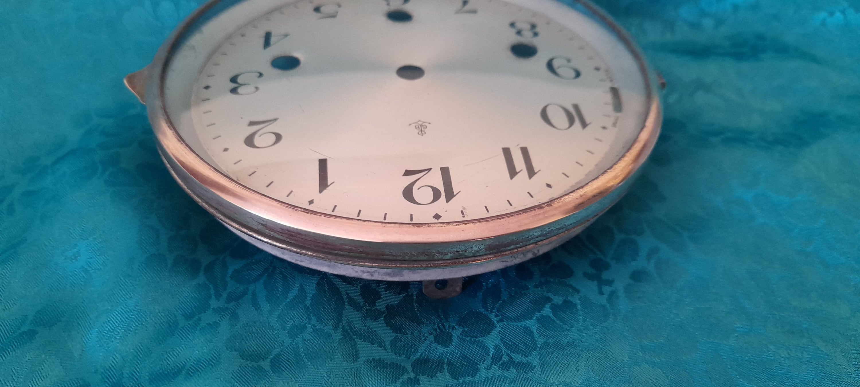 Metal Clock Face, With Glass Front, Hinged. Chrome/brass C 1800s Clock ...