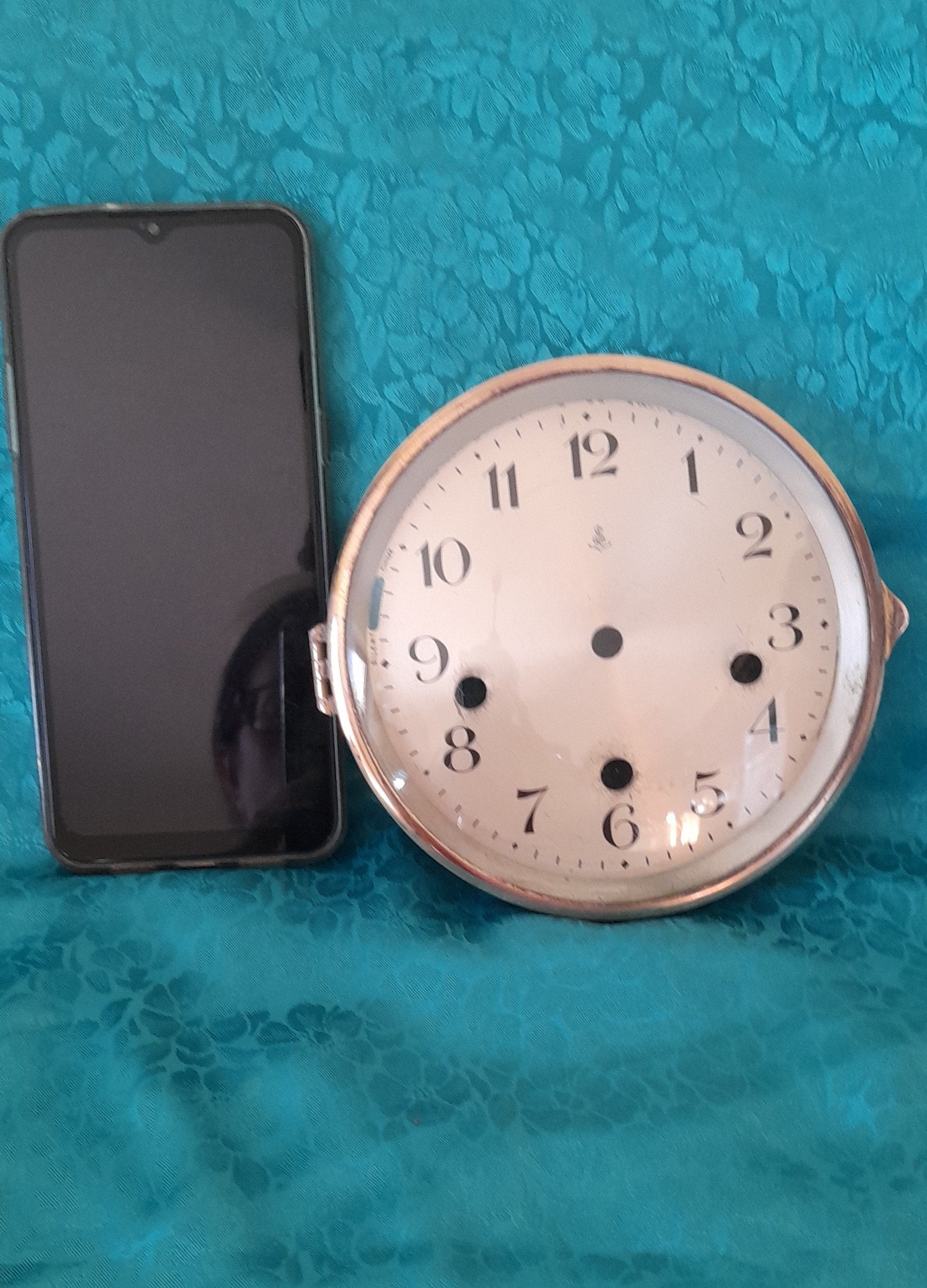 Metal Clock Face, With Glass Front, Hinged. Chrome/brass C 1800s Clock ...