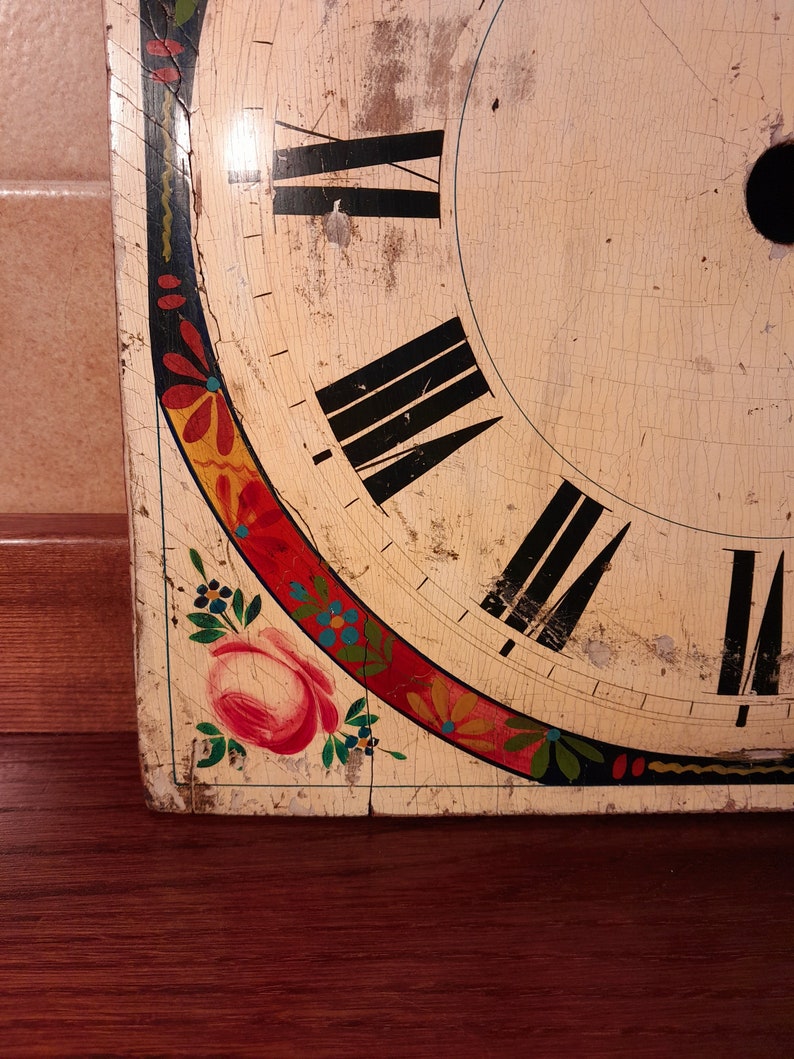 Wooden Painted Grandfather Clock Face/dial Circa 1800s - Etsy
