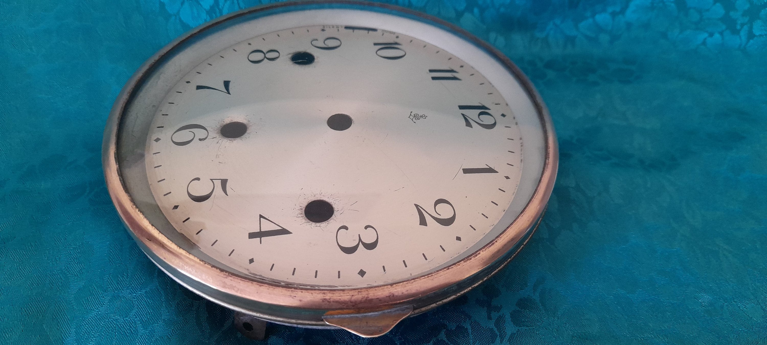 Metal Clock Face, With Glass Front, Hinged. Chrome/brass C 1800s Clock ...