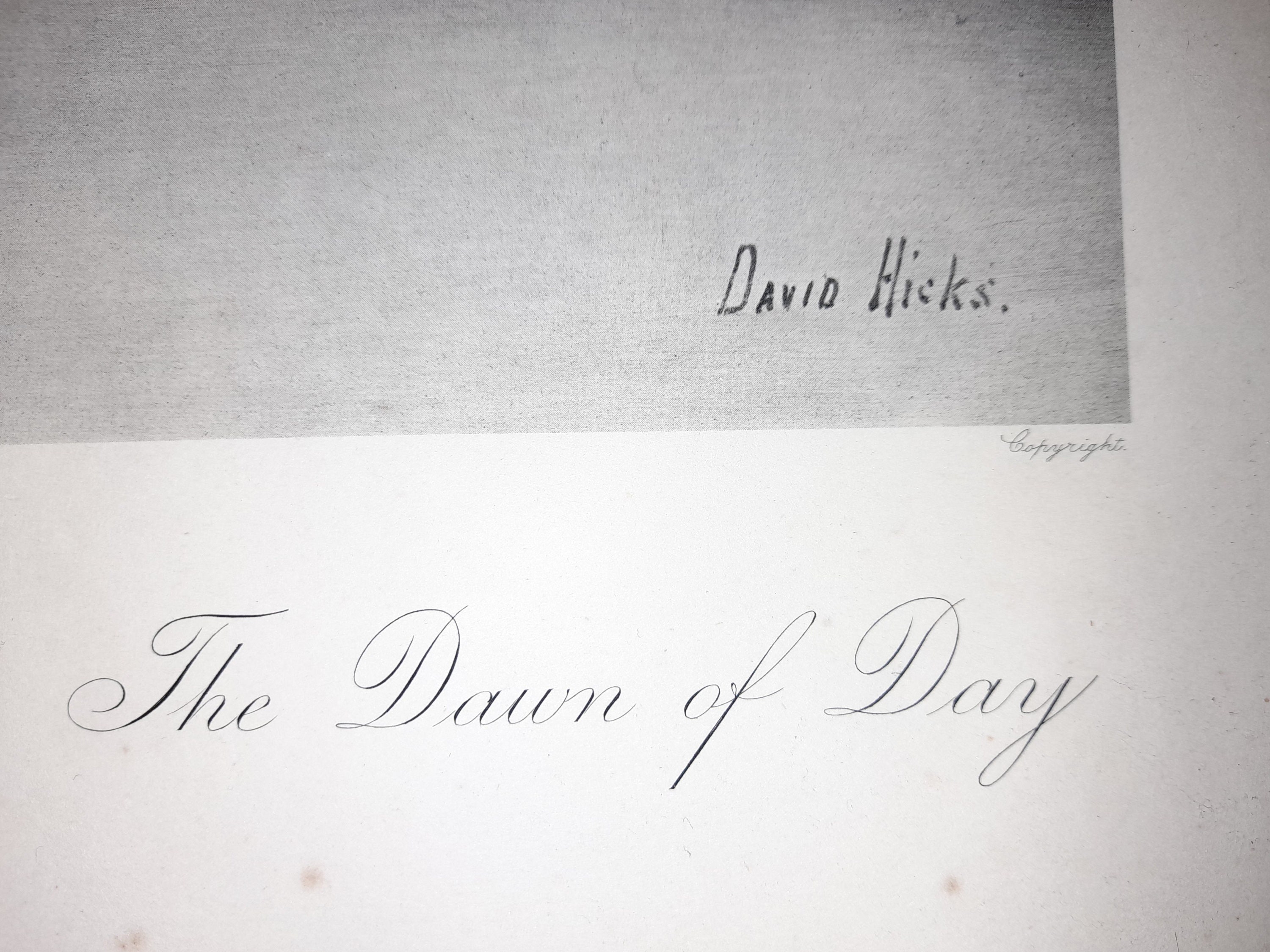 The Dawn of Day Print of Painting by David Hicks Circa 1901-07 - Etsy