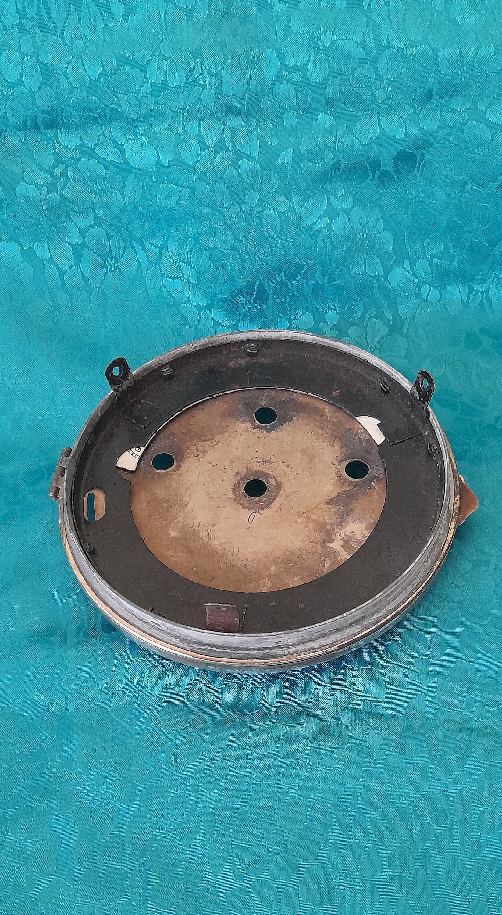 Metal Clock Face, With Glass Front, Hinged. Chrome/brass C 1800s Clock ...