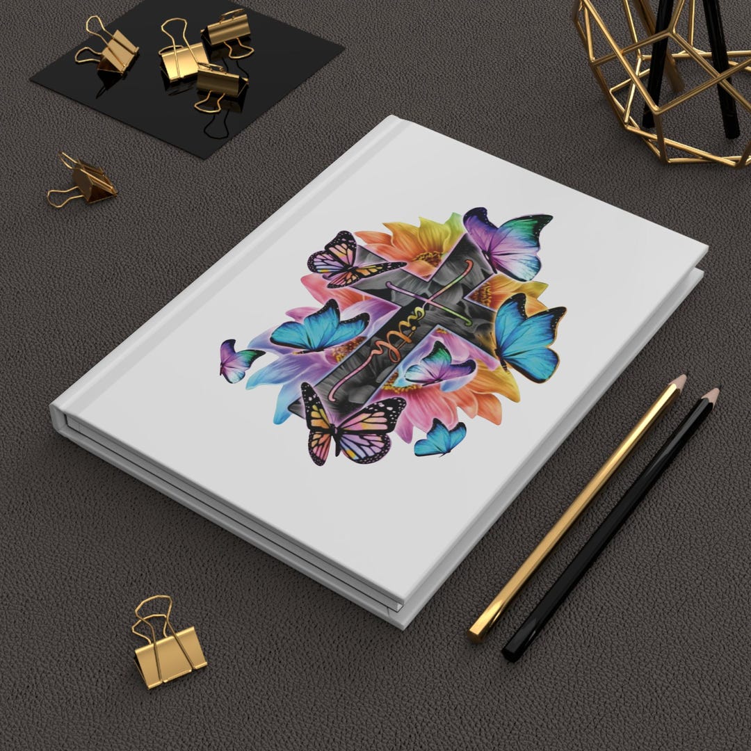 Faith Butterfly Cross Hardcover Journal - Etsy