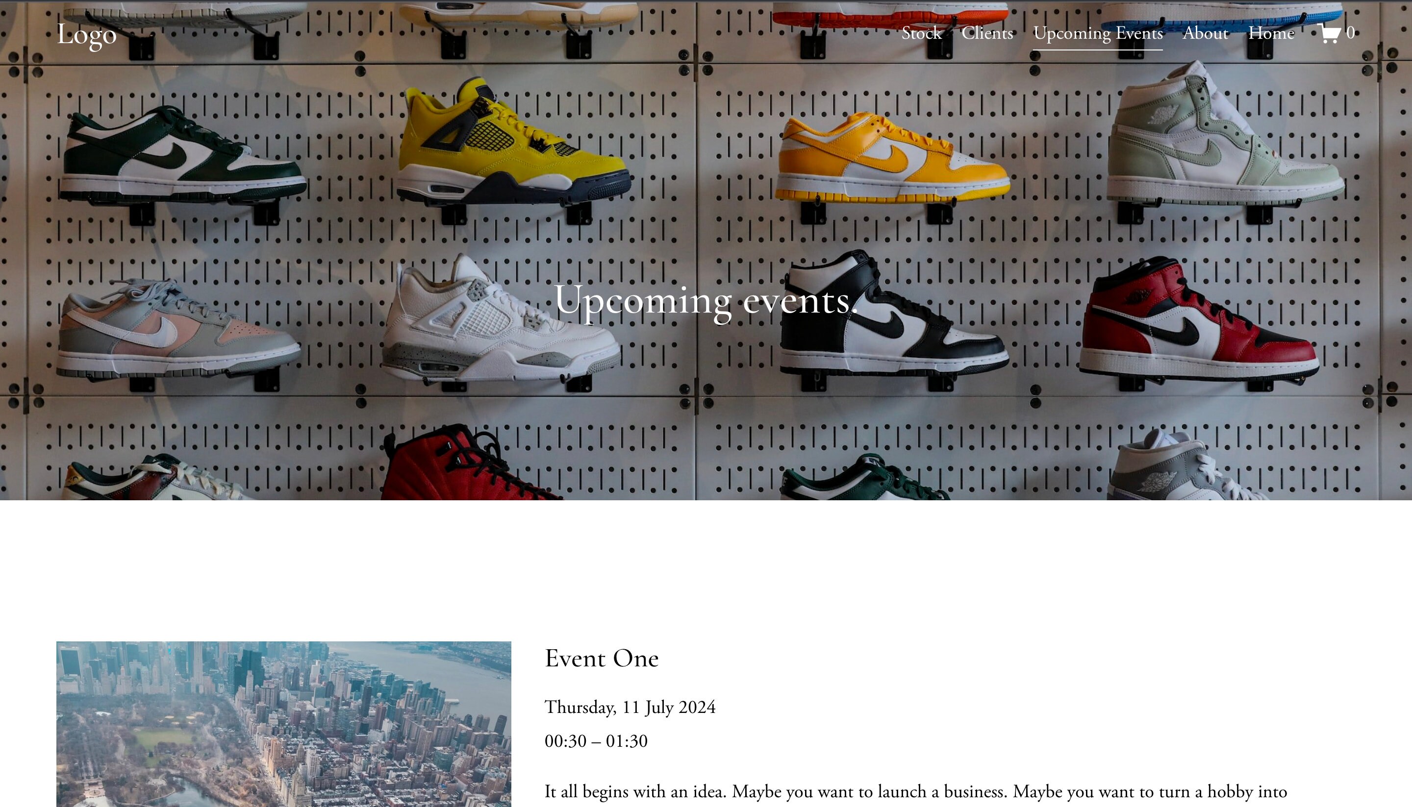 Shoe Reselling Website Template, Squarespace Template, Website Template ...