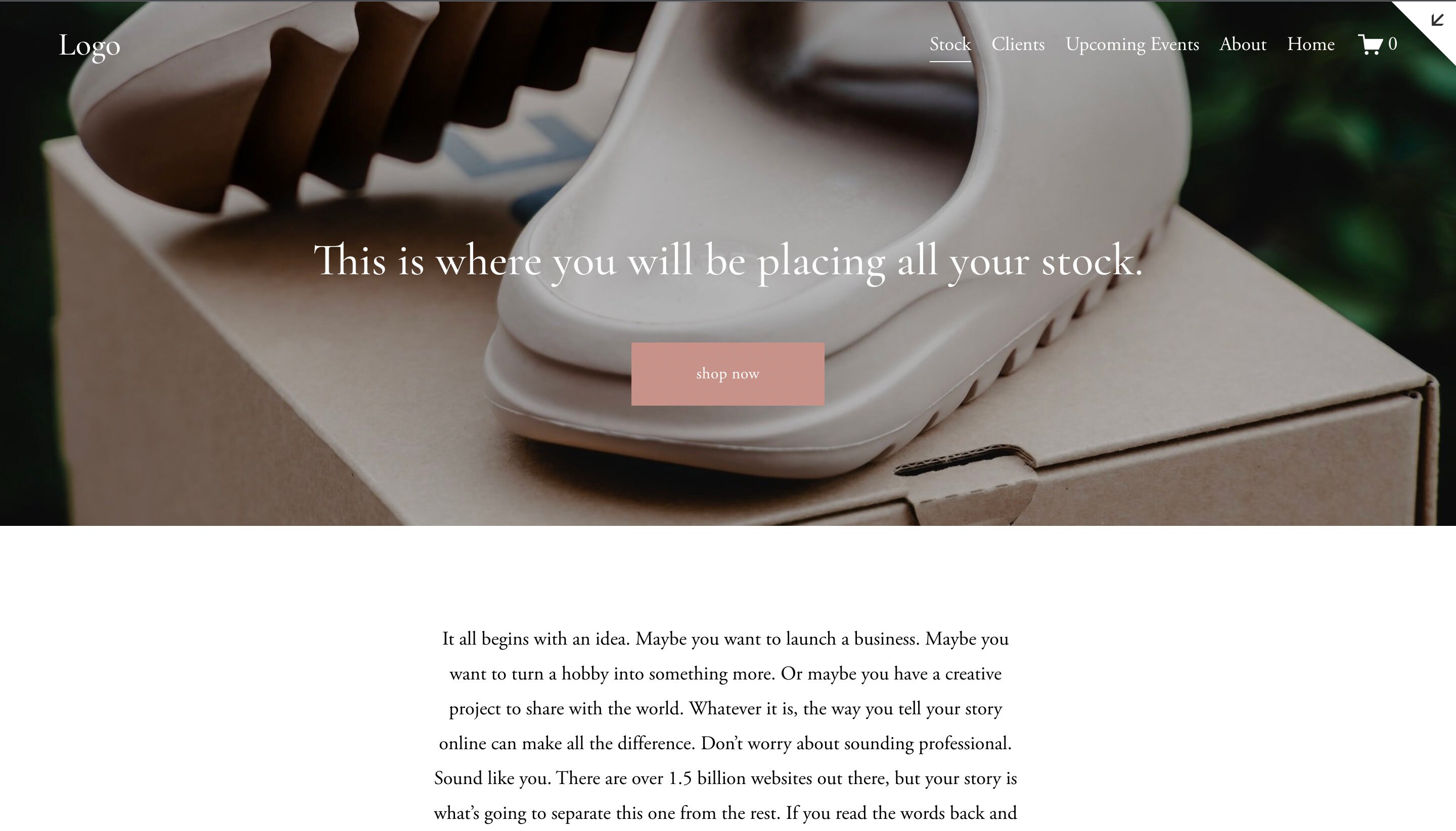 Shoe Reselling Website Template, Squarespace Template, Website Template ...