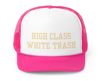 High Class White Trash Hat - Etsy